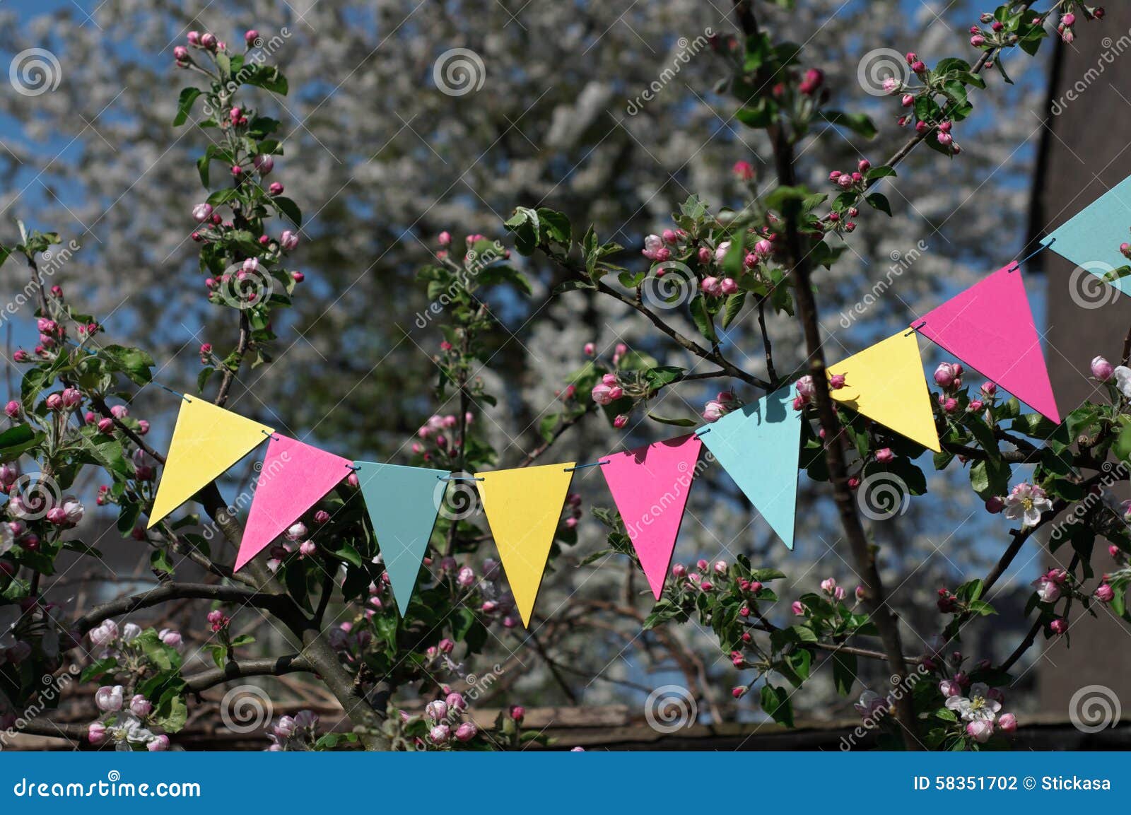 Spring Celebration banner stock photo. Image of hang - 58351702
