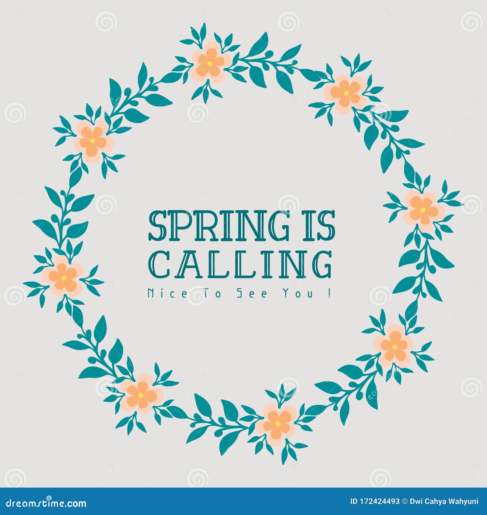 Spring Celebration Invitation Card Concept, with Elegant Ornate Leaf ...