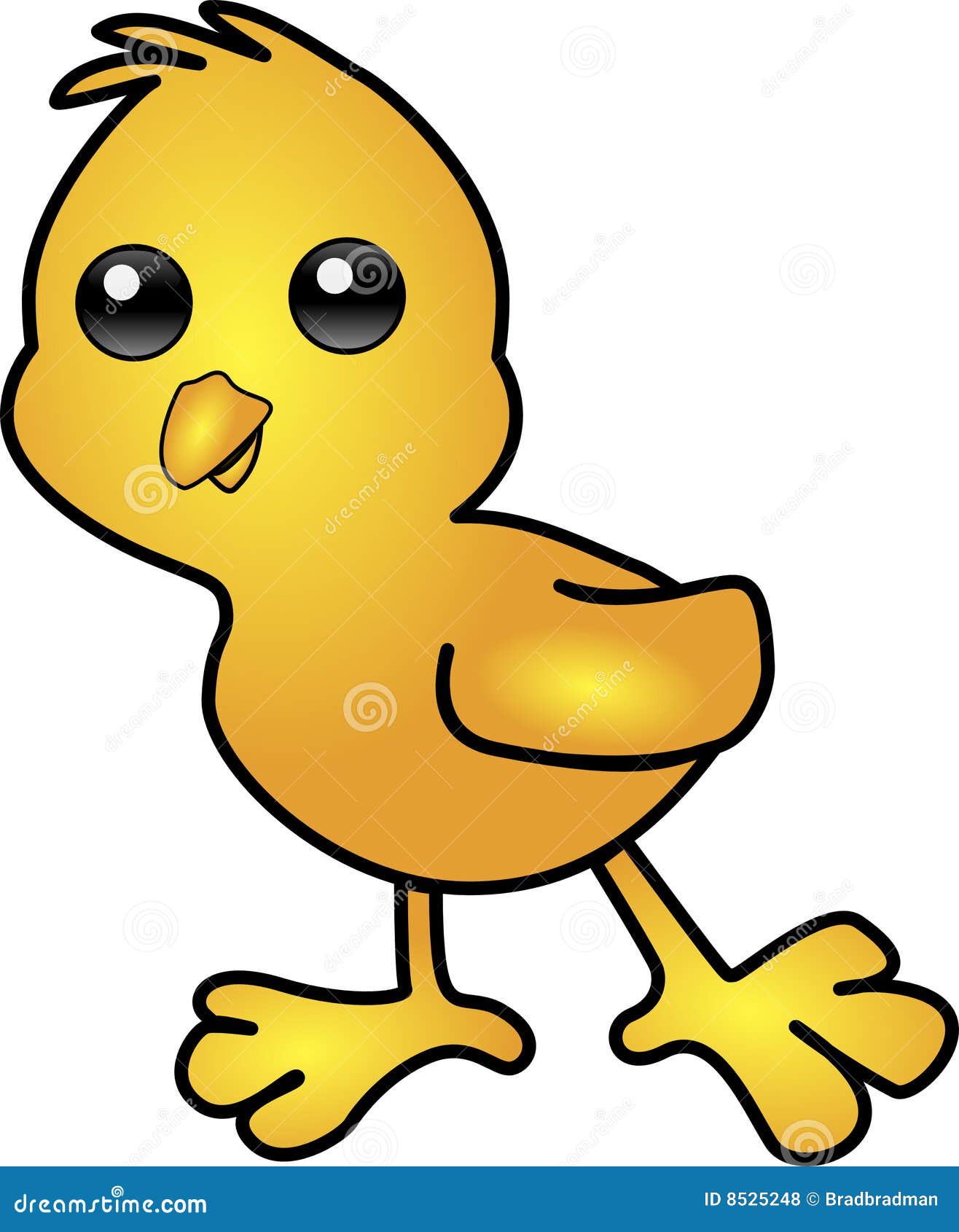 Spring Chick Easter Coloring Page For Little Preschoolers. Outline ...