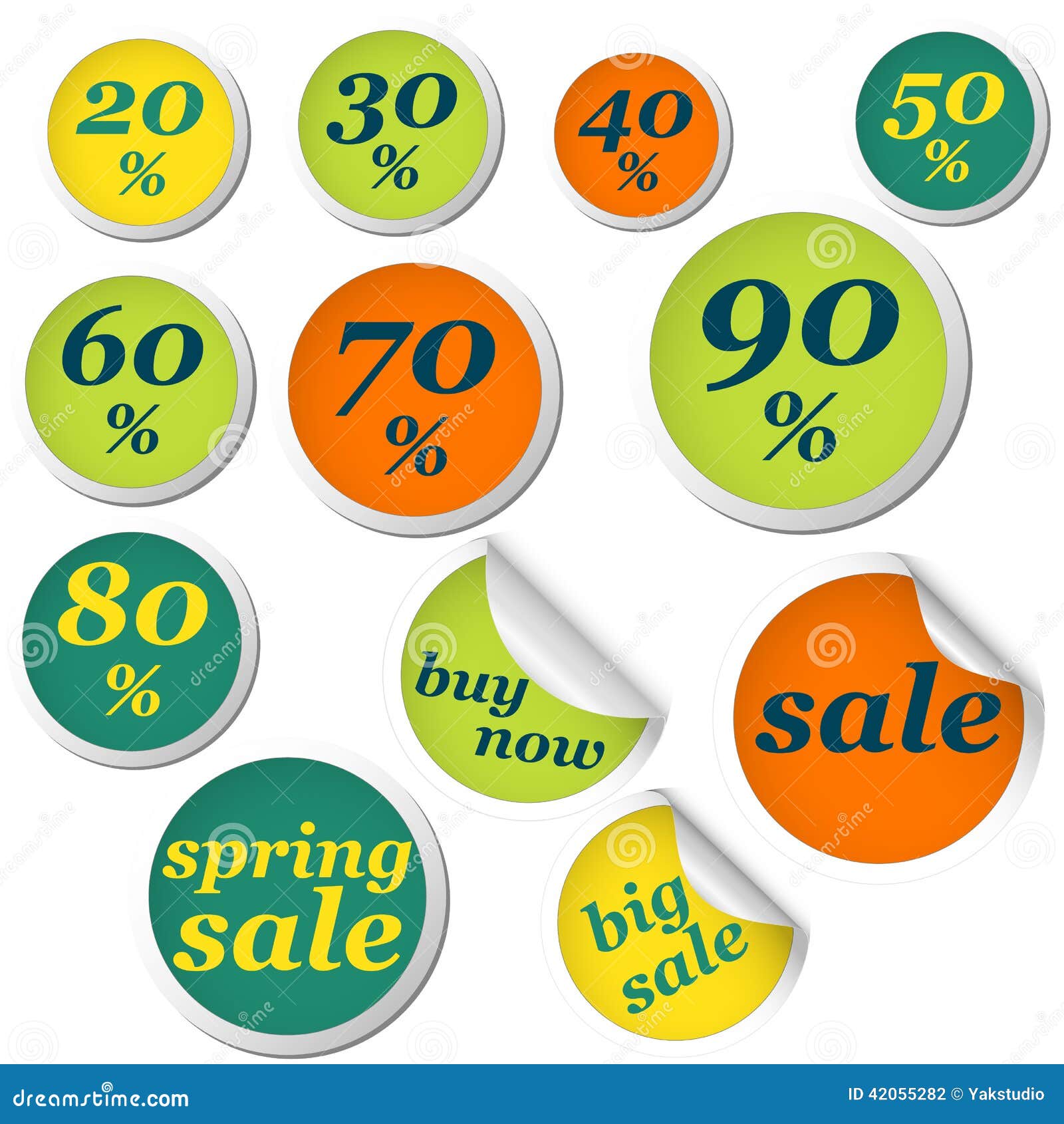Spring Circle Labels Discount Stock Vector - Illustration of concept ...