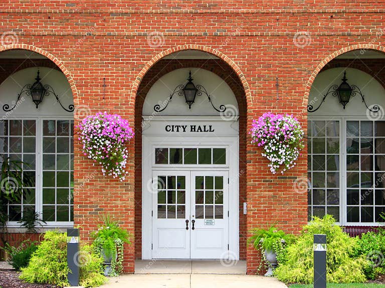 Spring at City Hall stock image. Image of entrance, government - 1156427