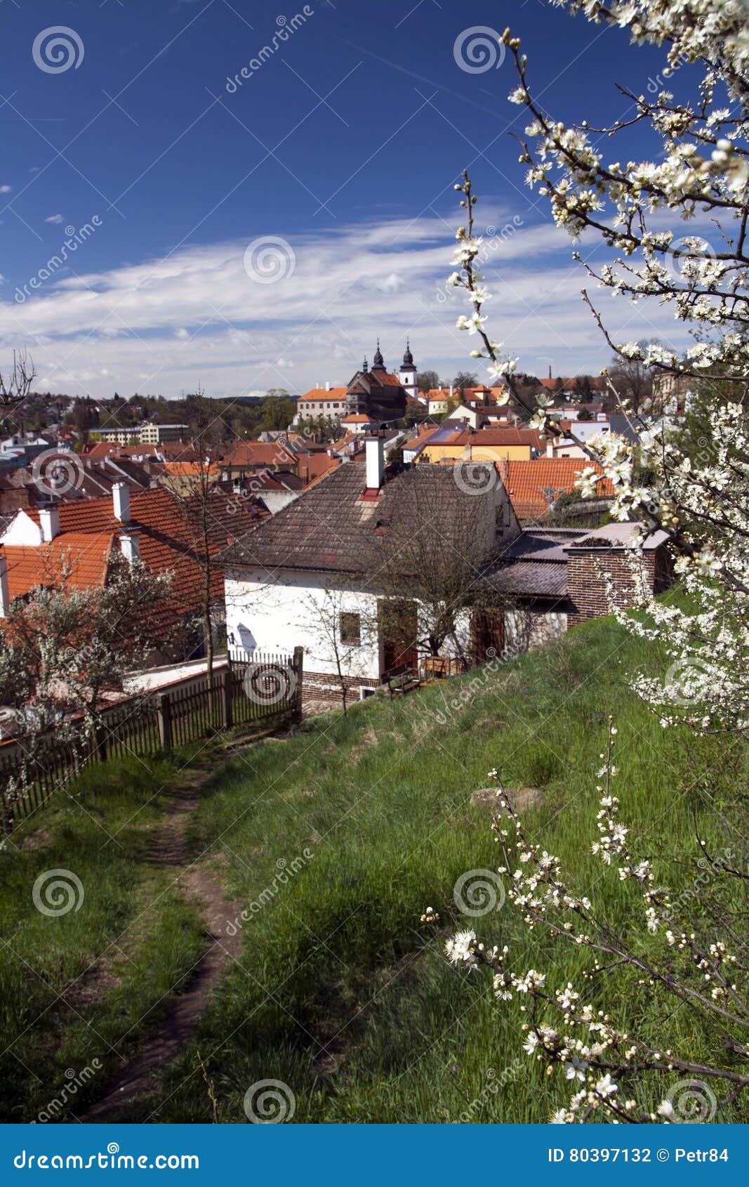 Spring Cityscape with Rural Buildings Stock Photo - Image of cyprus ...