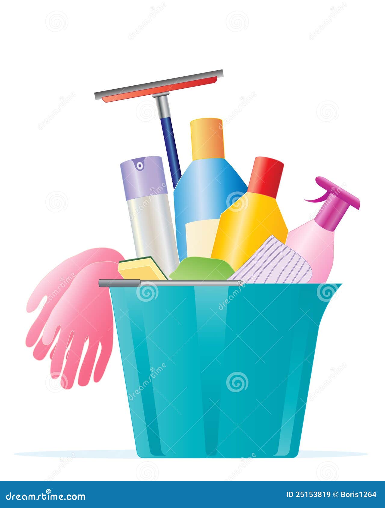 Spring cleaning stock vector. Illustration of cleaner - 25153819