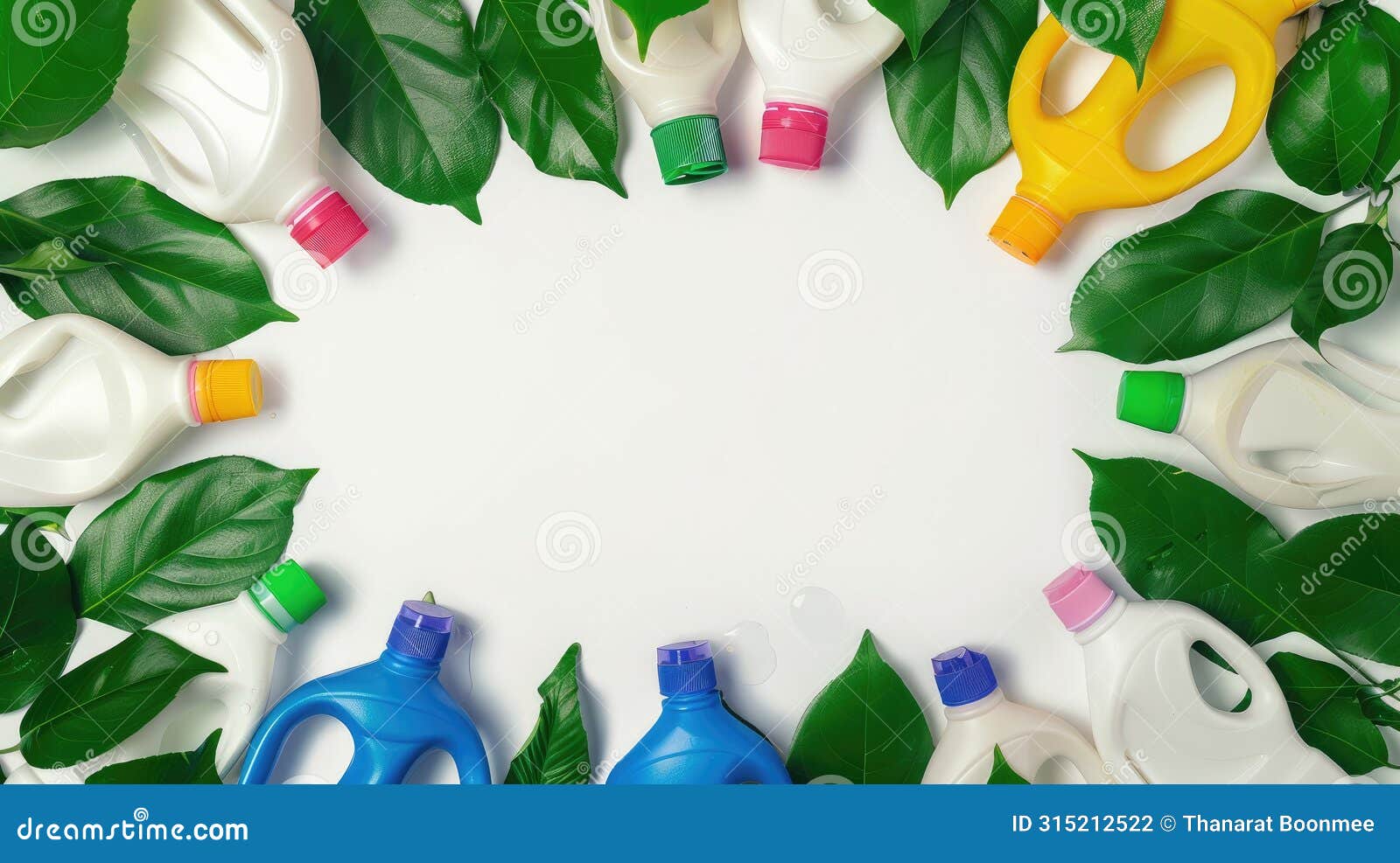 Spring Cleaning Concept Featuring Colorful Detergent Bottles. Ai ...
