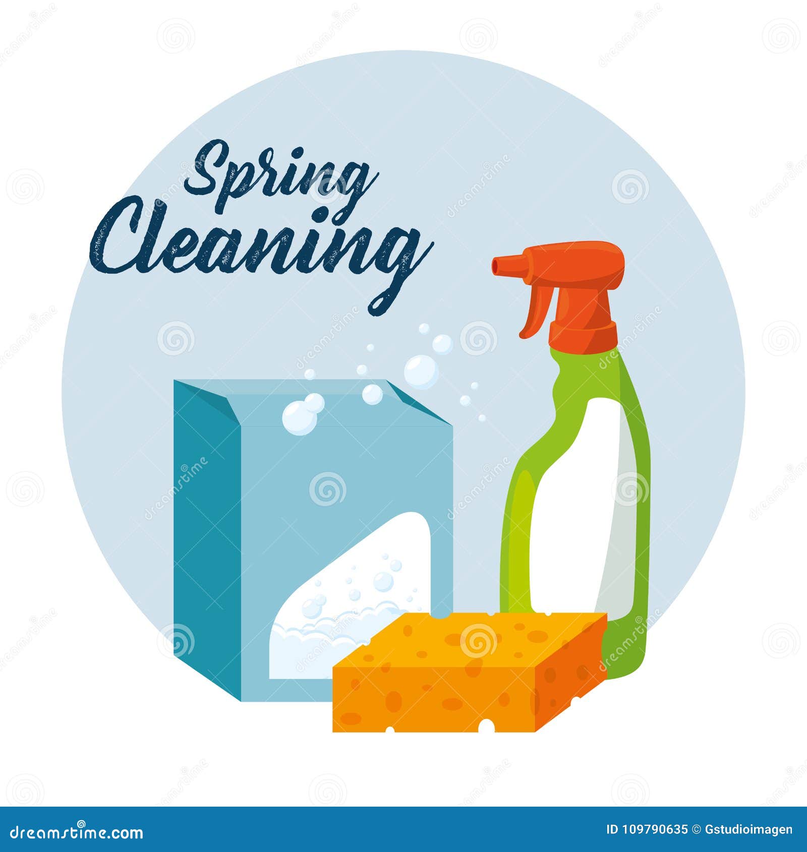 Spring cleaning design stock vector. Illustration of clean - 109790635