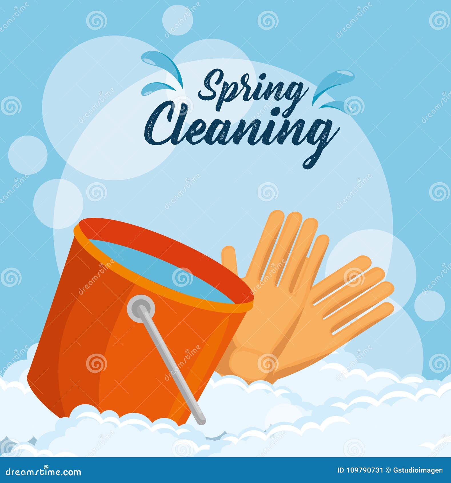 Spring cleaning design stock vector. Illustration of housework - 109790731