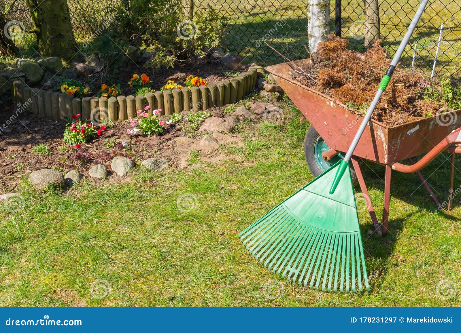 Spring Cleaning in the Garden. Stock Image - Image of natural ...