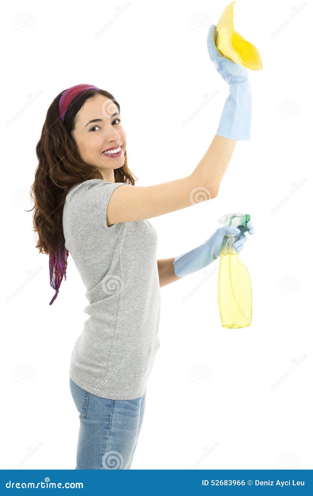 Spring cleaning lady stock photo. Image of detergent - 52683966