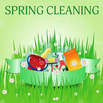 Spring Cleaning. Poster Template for Services Stock Vector ...