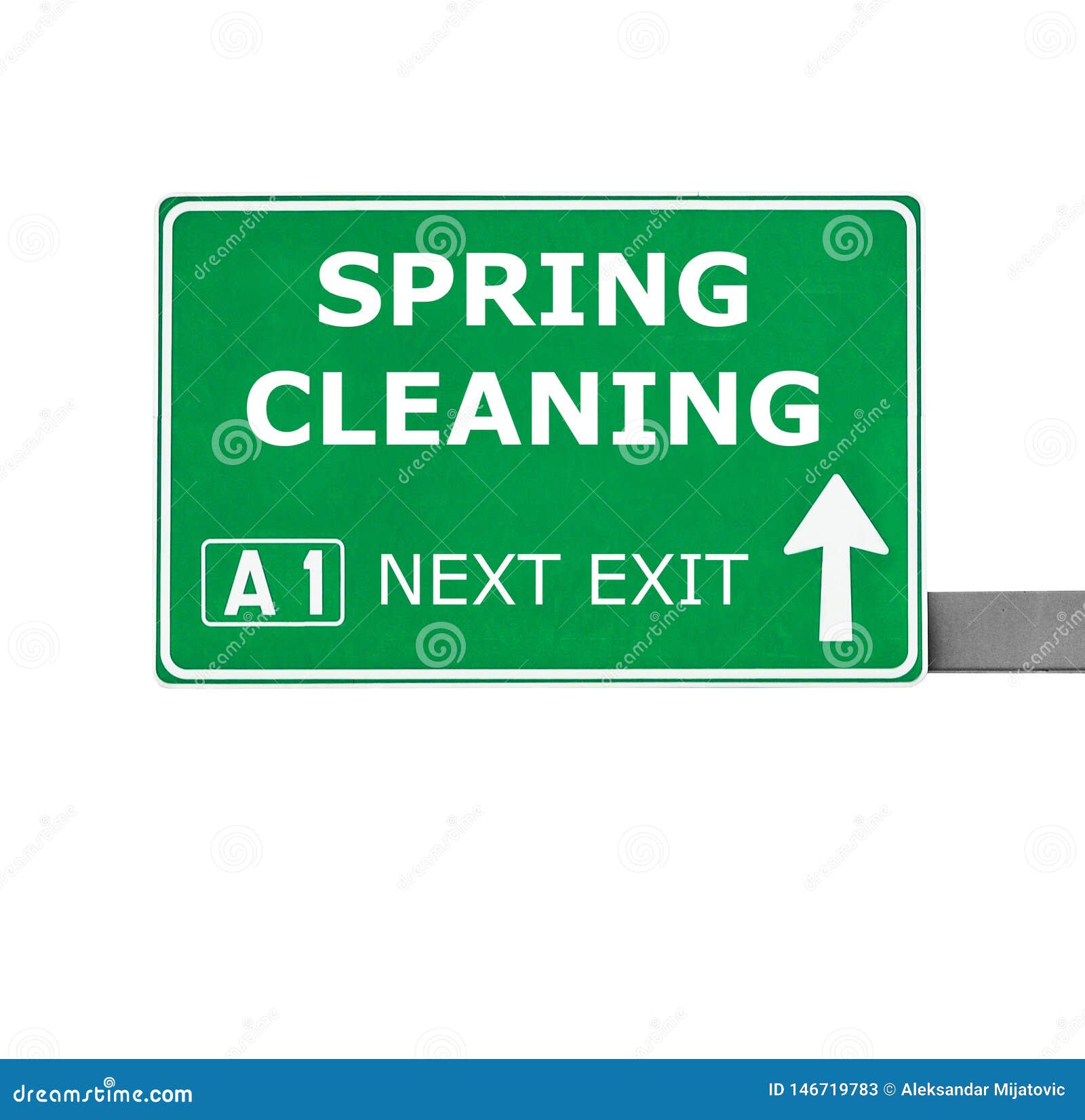 SPRING CLEANING Road Sign Isolated on White Stock Image - Image of ...