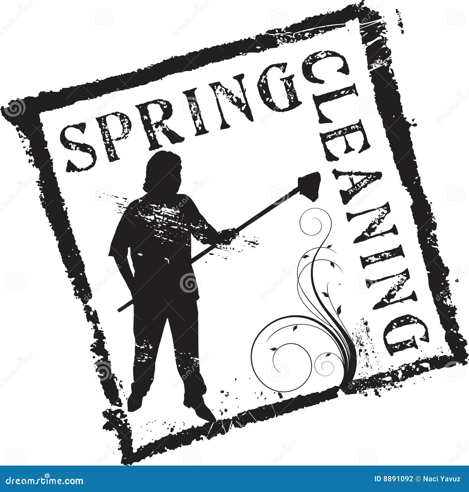 Spring cleaning stamp stock illustration. Illustration of trendy - 8891092