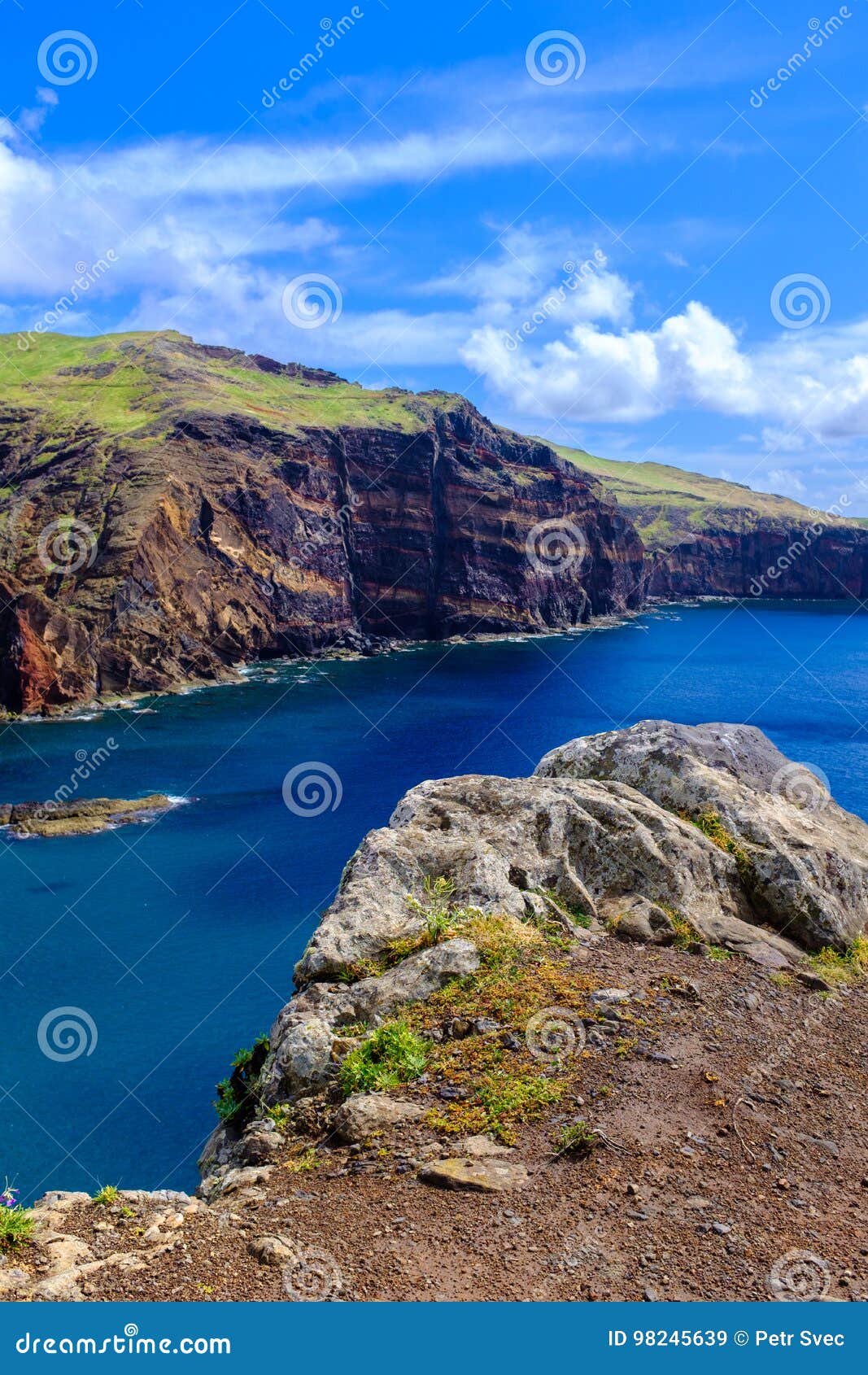 Spring cliffs stock image. Image of stone, rock, field - 98245639