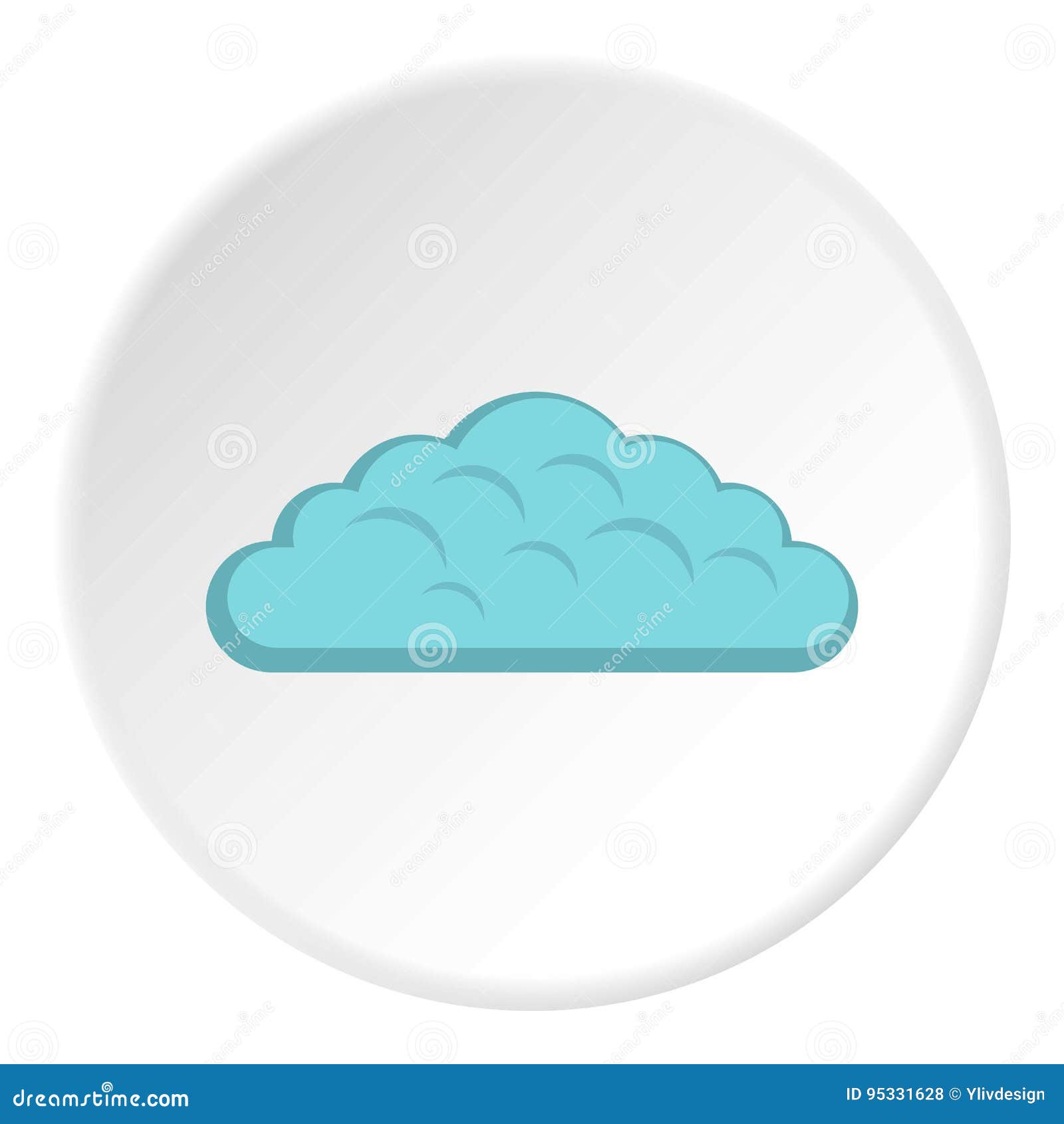 Spring cloud icon circle stock vector. Illustration of blue - 95331628