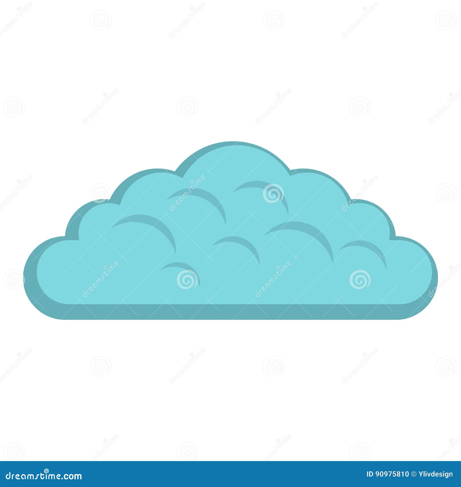 Spring cloud icon isolated stock vector. Illustration of blue - 90975810
