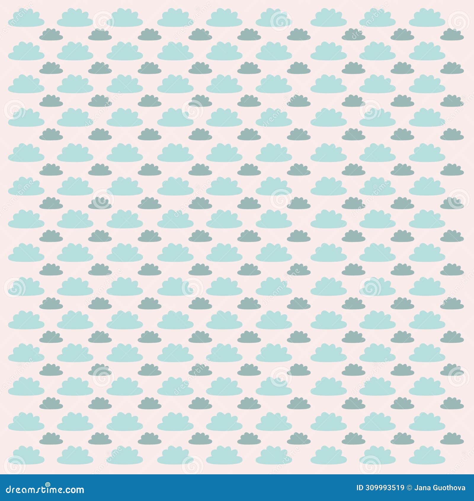 Spring Clouds Pattern Texture Wallart Stock Vector - Illustration of ...