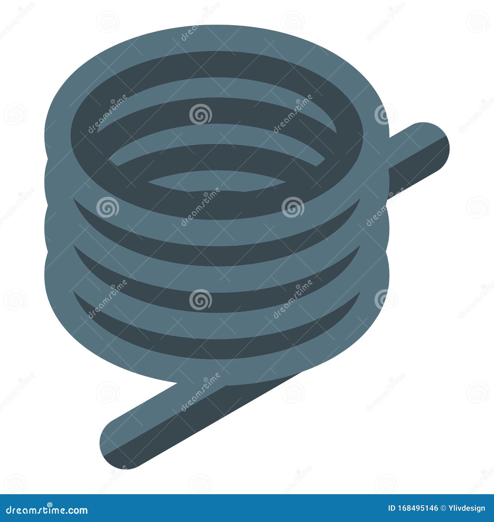 Spring Coil Icon, Isometric Style Stock Vector - Illustration of jump ...