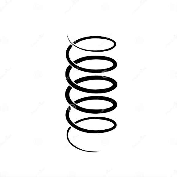 Spring Coil Icon. Isometric of Spring Coil Vector Icon for Web Design ...