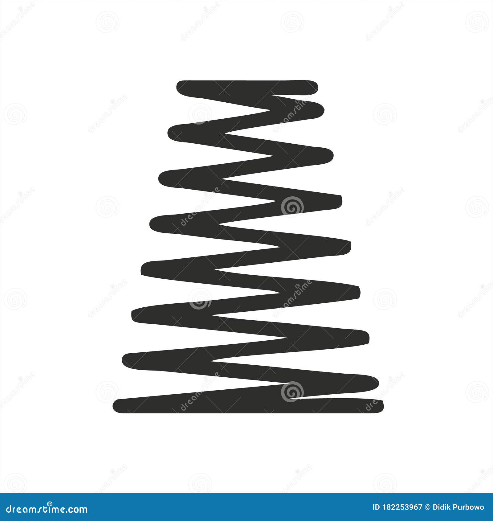 Spring Coil Icon. Isometric of Spring Coil Vector Icon for Web Design ...