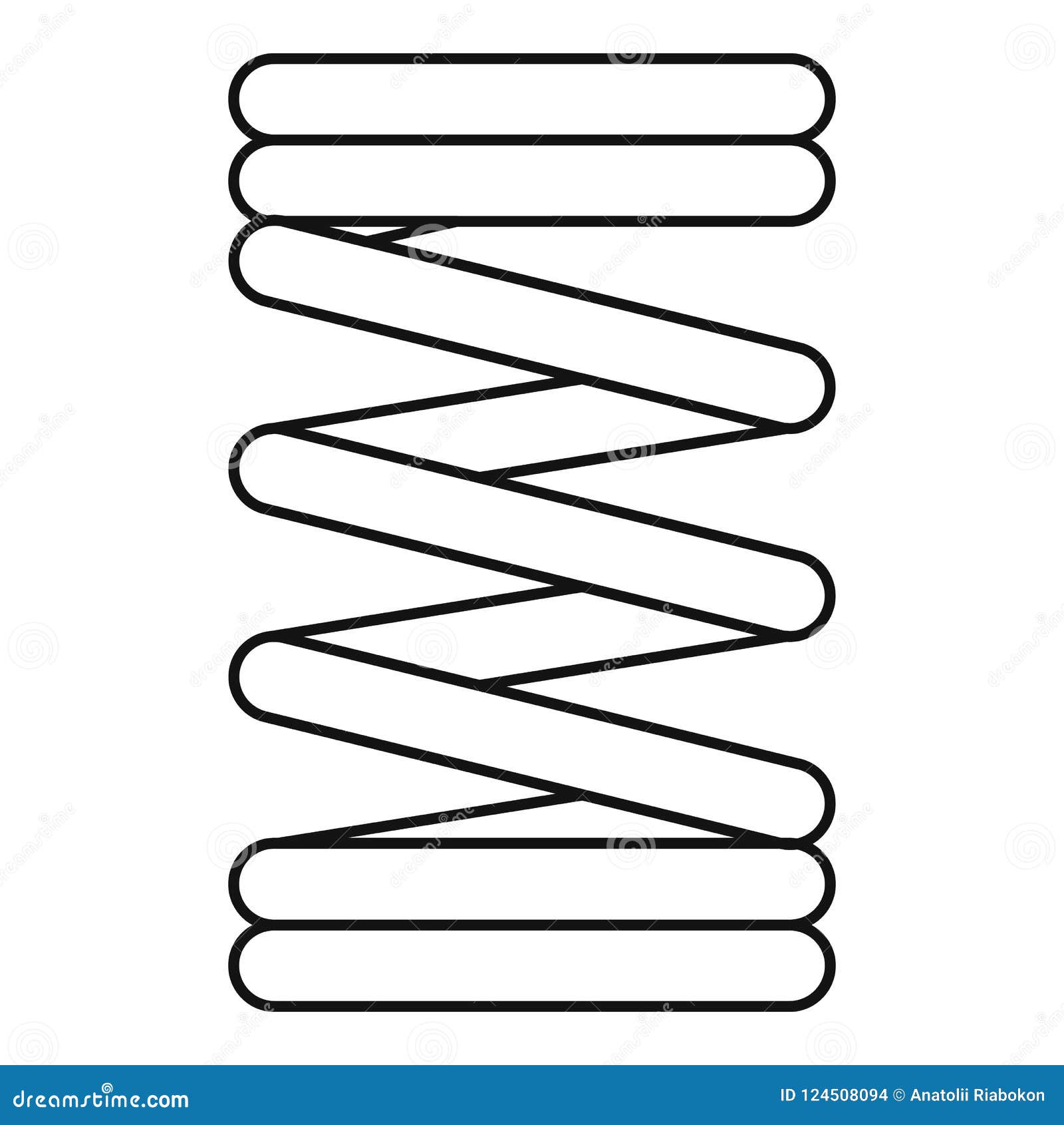 Spring Coil Icon, Outline Style Stock Illustration - Illustration of ...