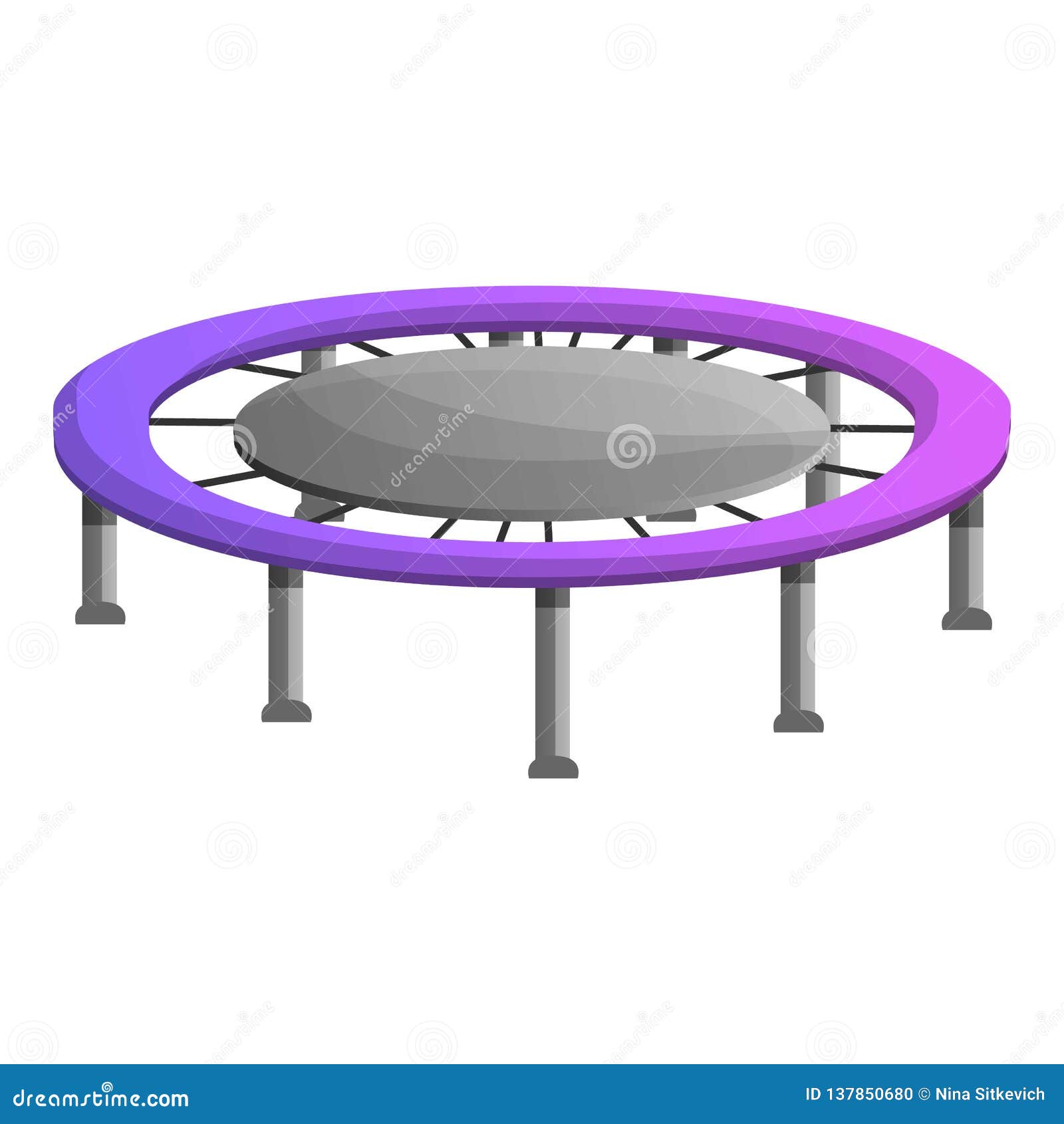 Spring Coil Trampoline Icon, Cartoon Style Stock Vector - Illustration ...