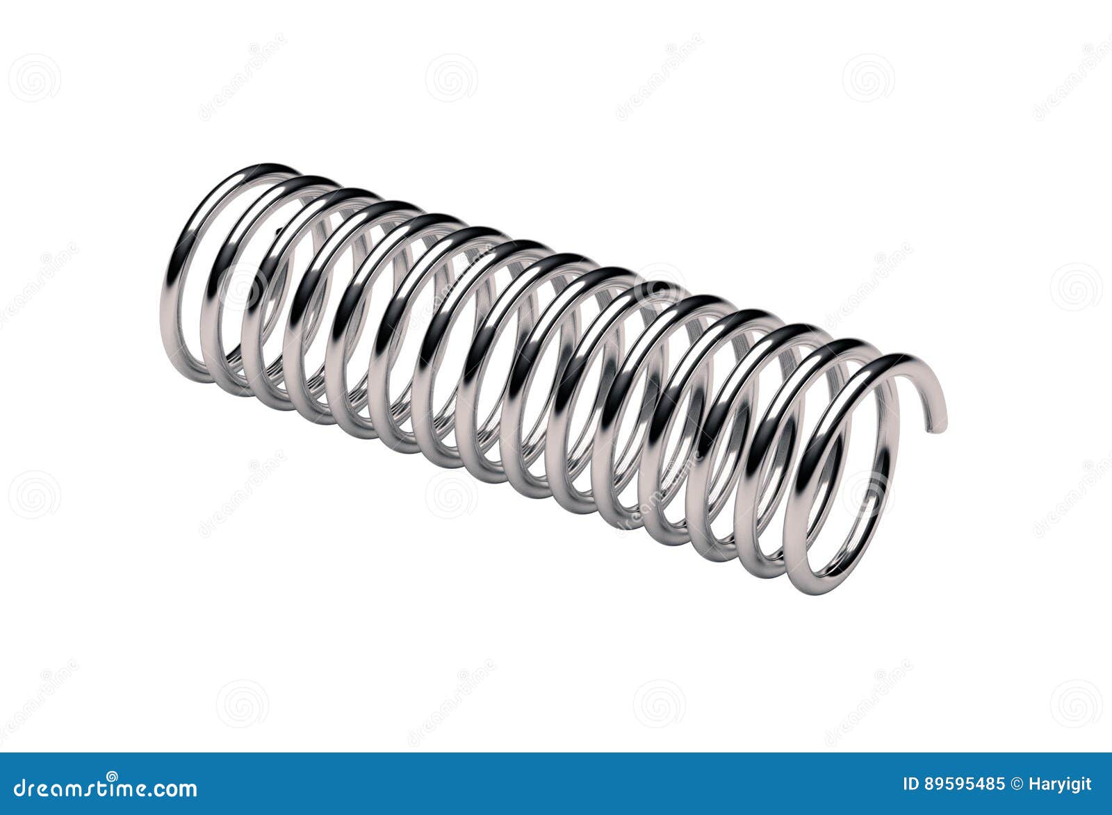 Spring Coils Isolated on White Background. Stock Image - Image of ...