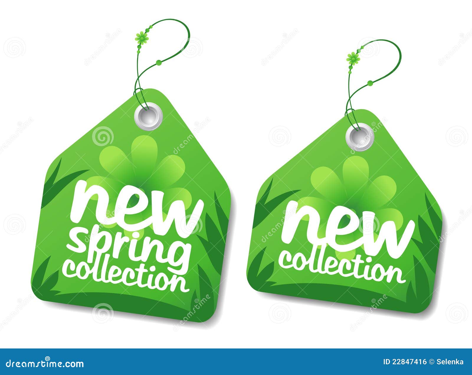 Spring collection labels. stock vector. Illustration of green - 22847416