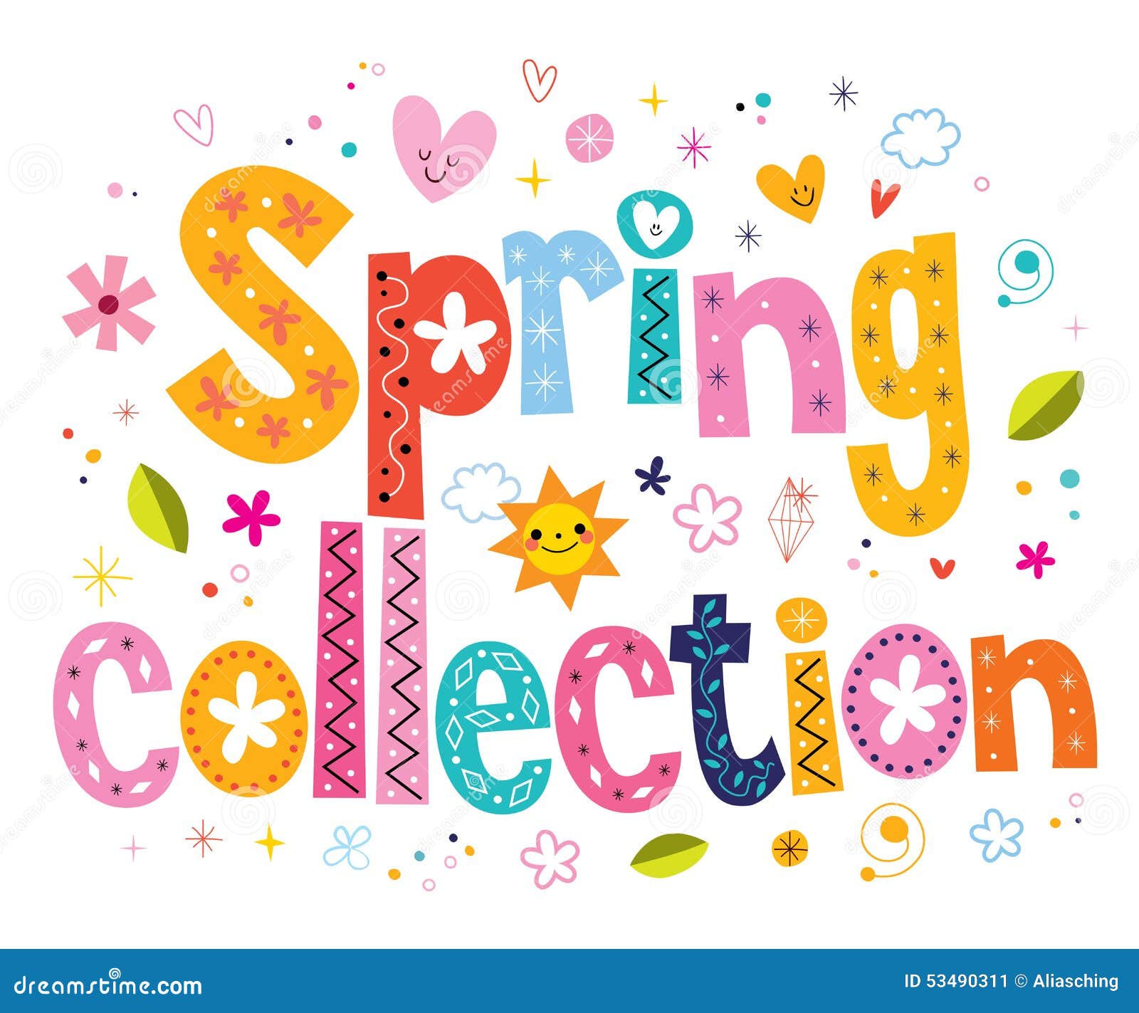 Spring collection stock vector. Illustration of icon - 53490311