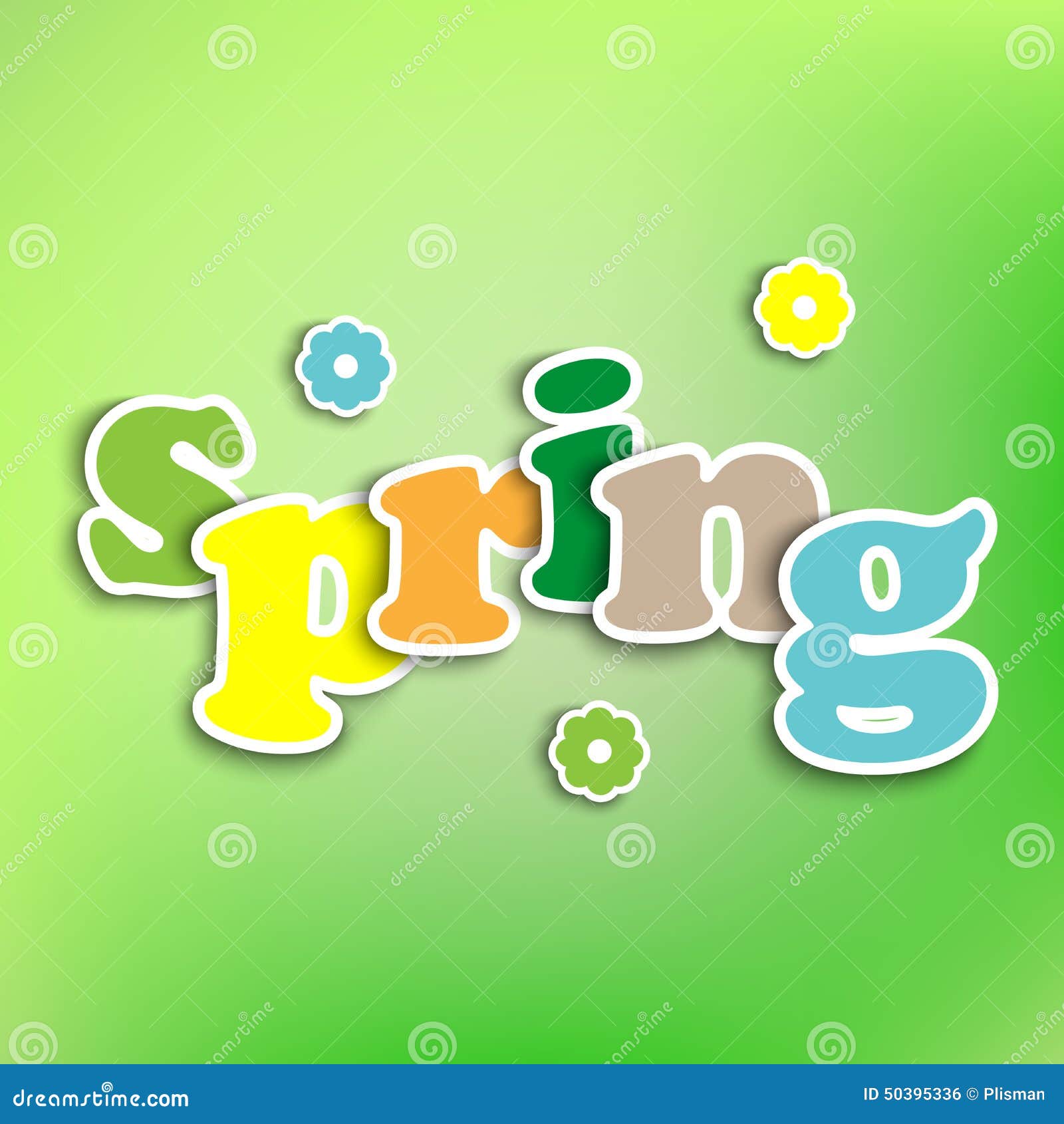 Spring Colored Background with the Words Stock Vector - Illustration of ...