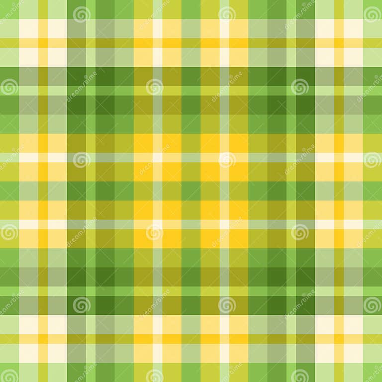 Spring Colored Green and Yellow Plaid Stock Vector - Illustration of ...