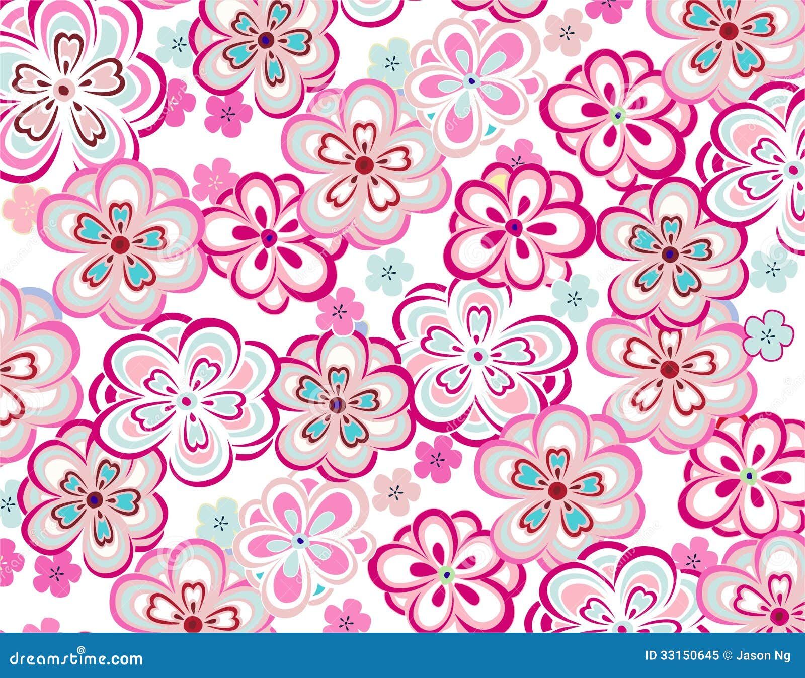 Spring Colorful Seamless Floral Pattern Stock Vector - Illustration of ...