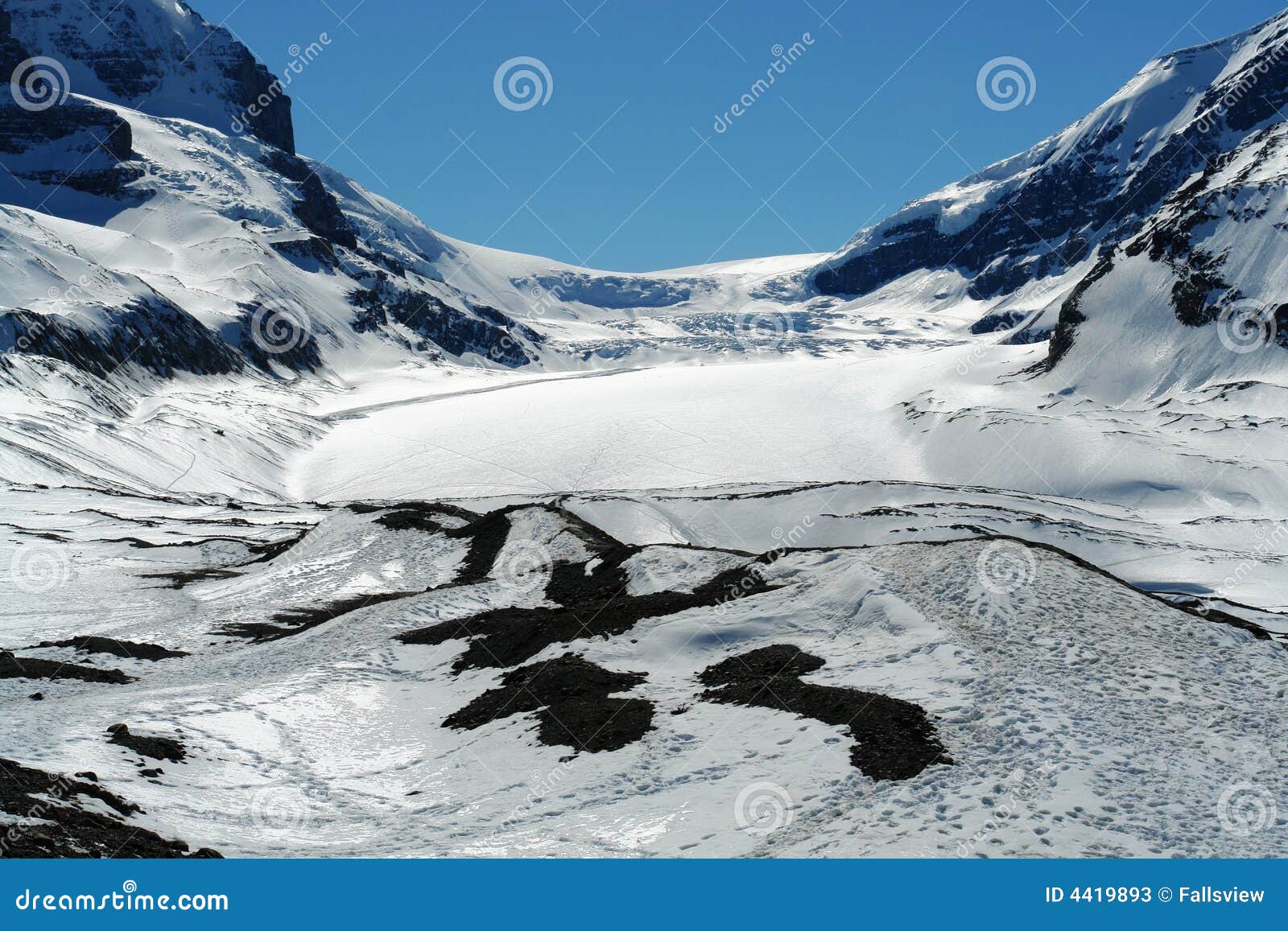 Columbia Icefield Discovery Centre. Snow-capped Wilcox Peak In In The ...