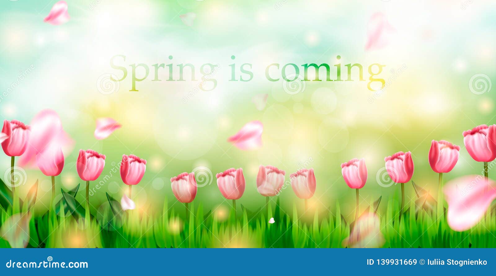 Spring is coming stock vector. Illustration of card - 139931669