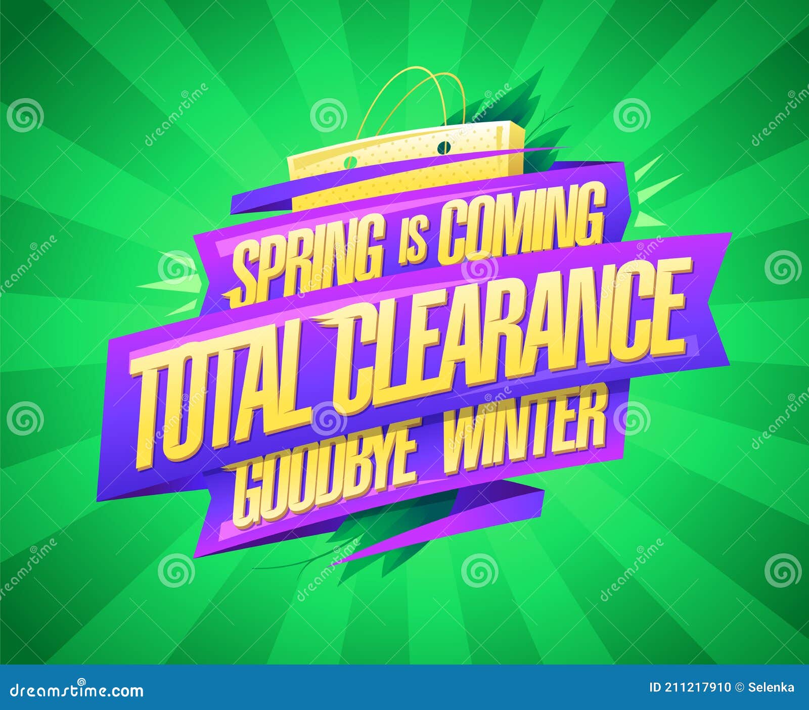 Spring is Coming Vector Poster Template Stock Vector - Illustration of ...