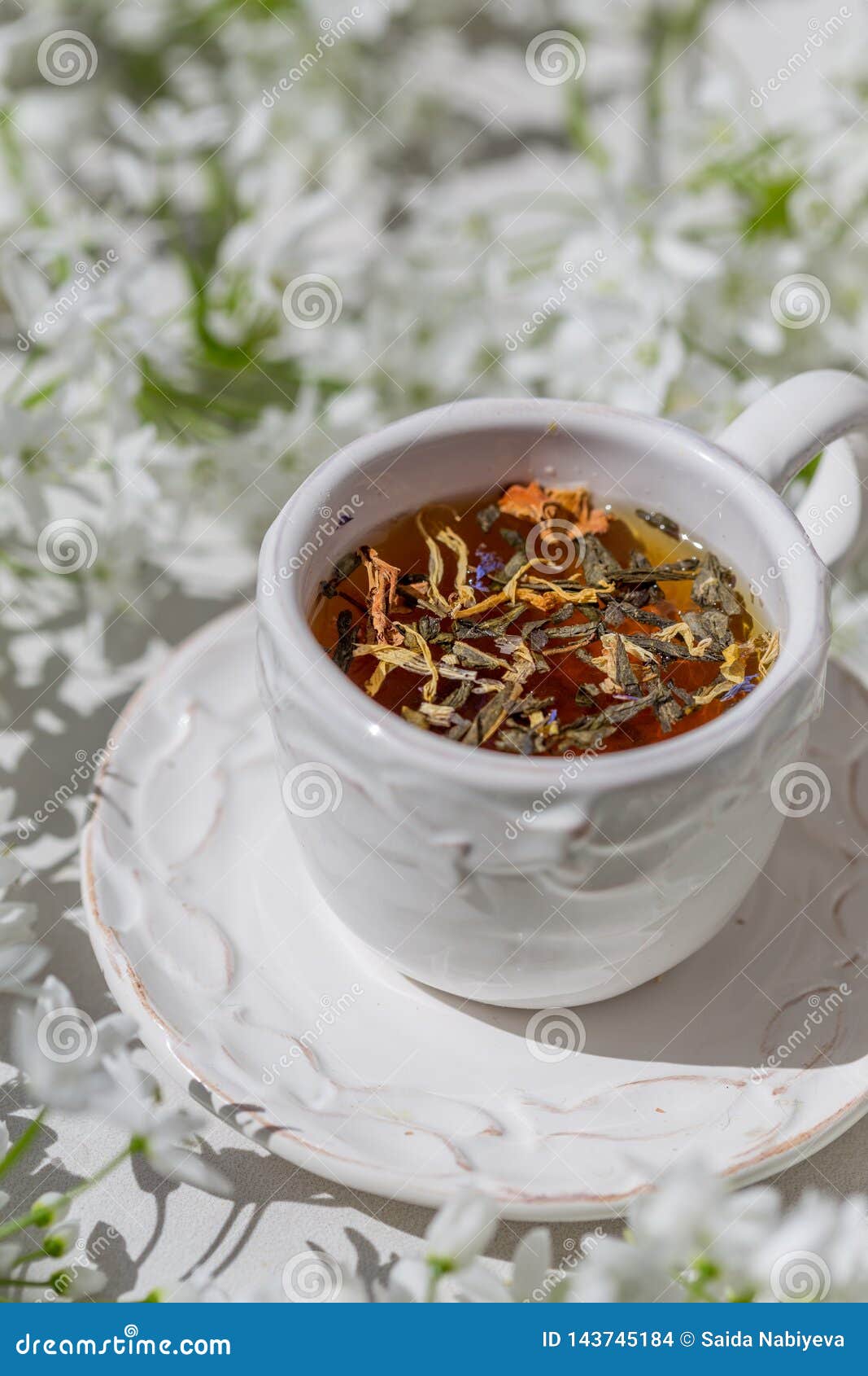 Spring Concept. a Cup of Herbal Tea Stock Photo - Image of drink ...