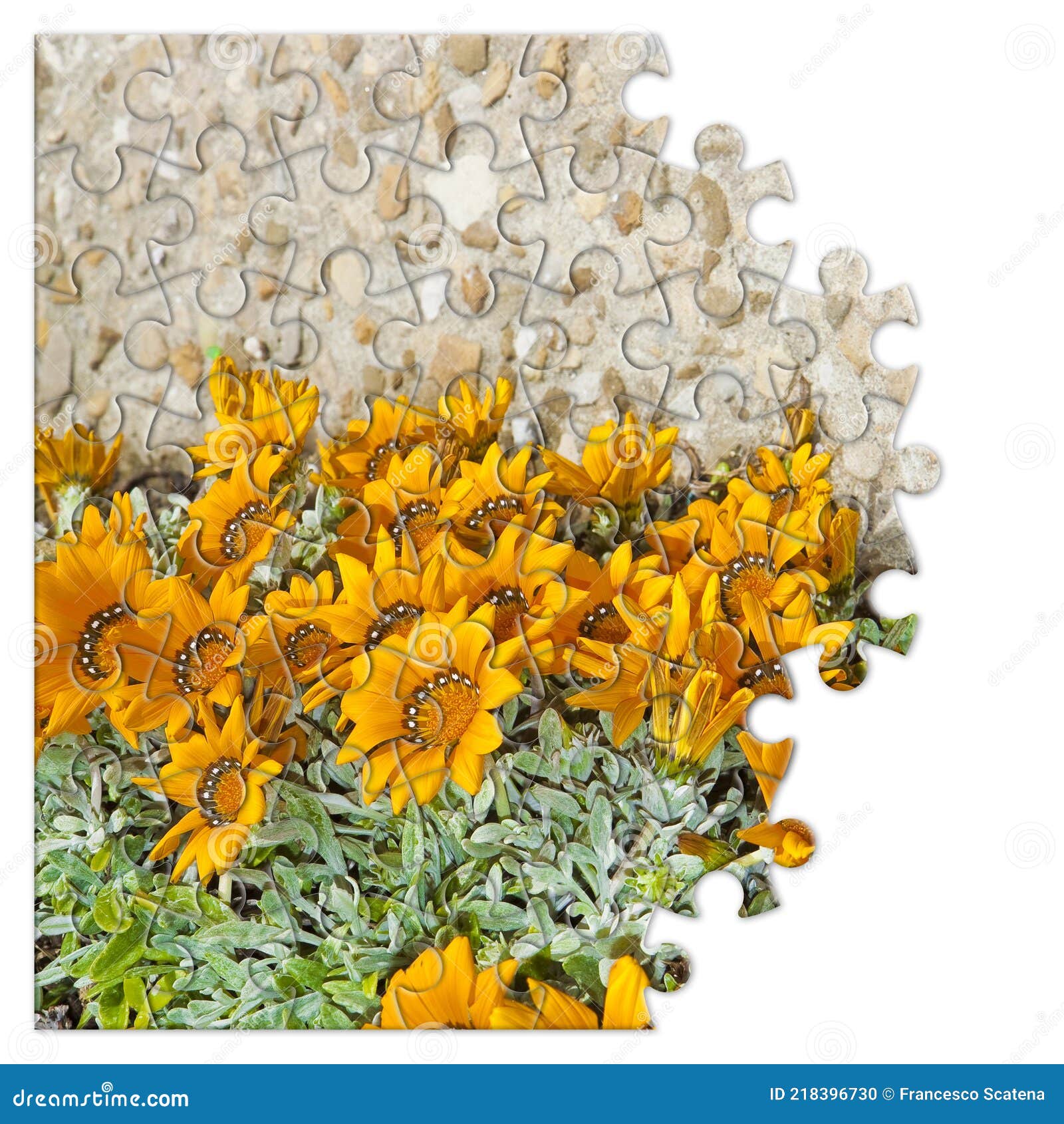 Spring Concept in Puzzle Shape Stock Photo - Image of piece, pink ...