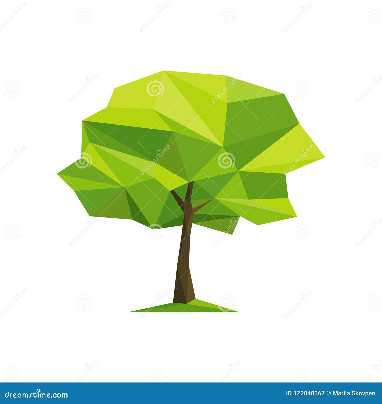 Spring Concept Tree Formed by Triangles Stock Vector - Illustration of ...