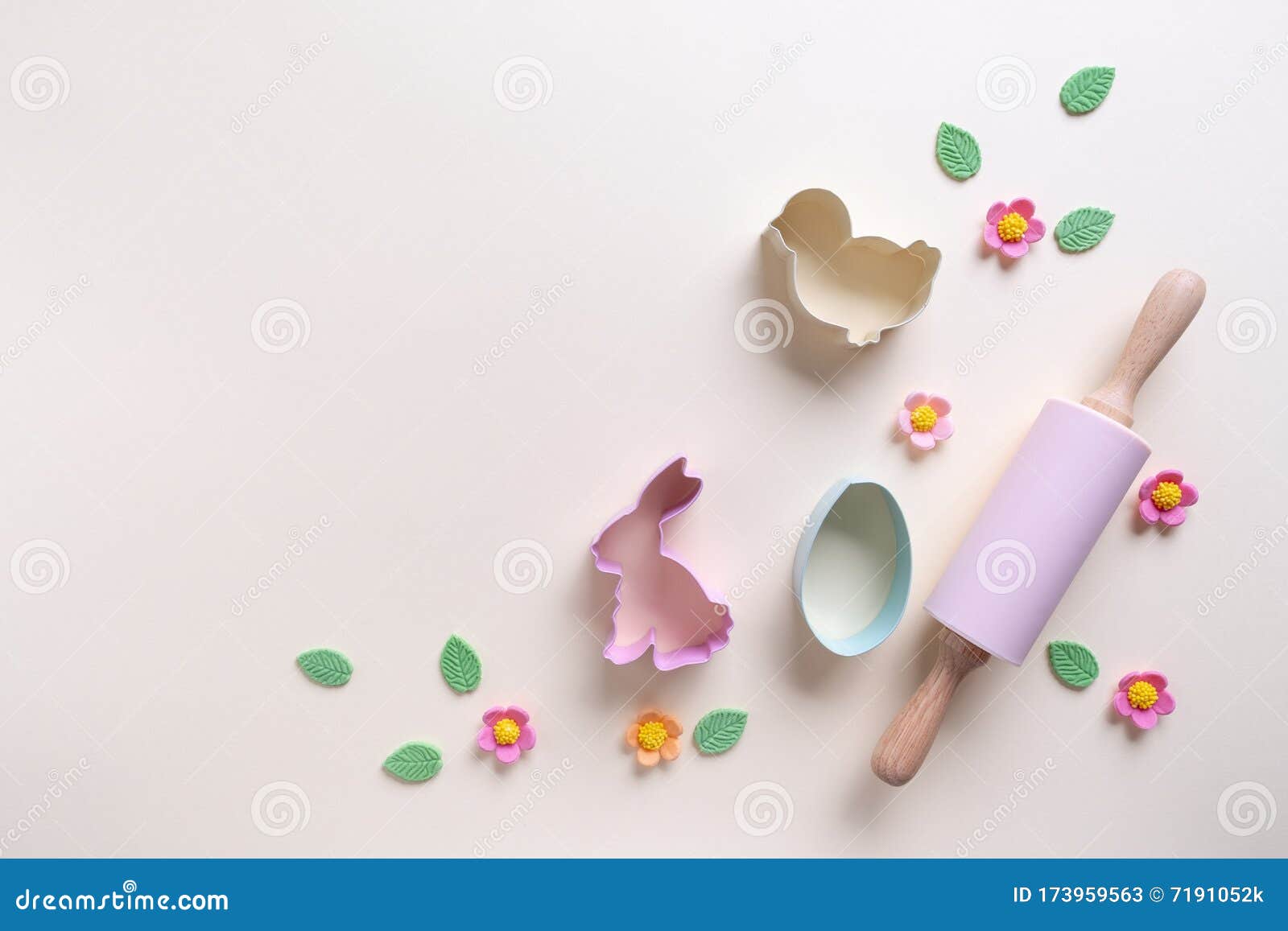 Spring Cooking Time. Various Kitchen Baking Utensils. Flat Lay. Top ...