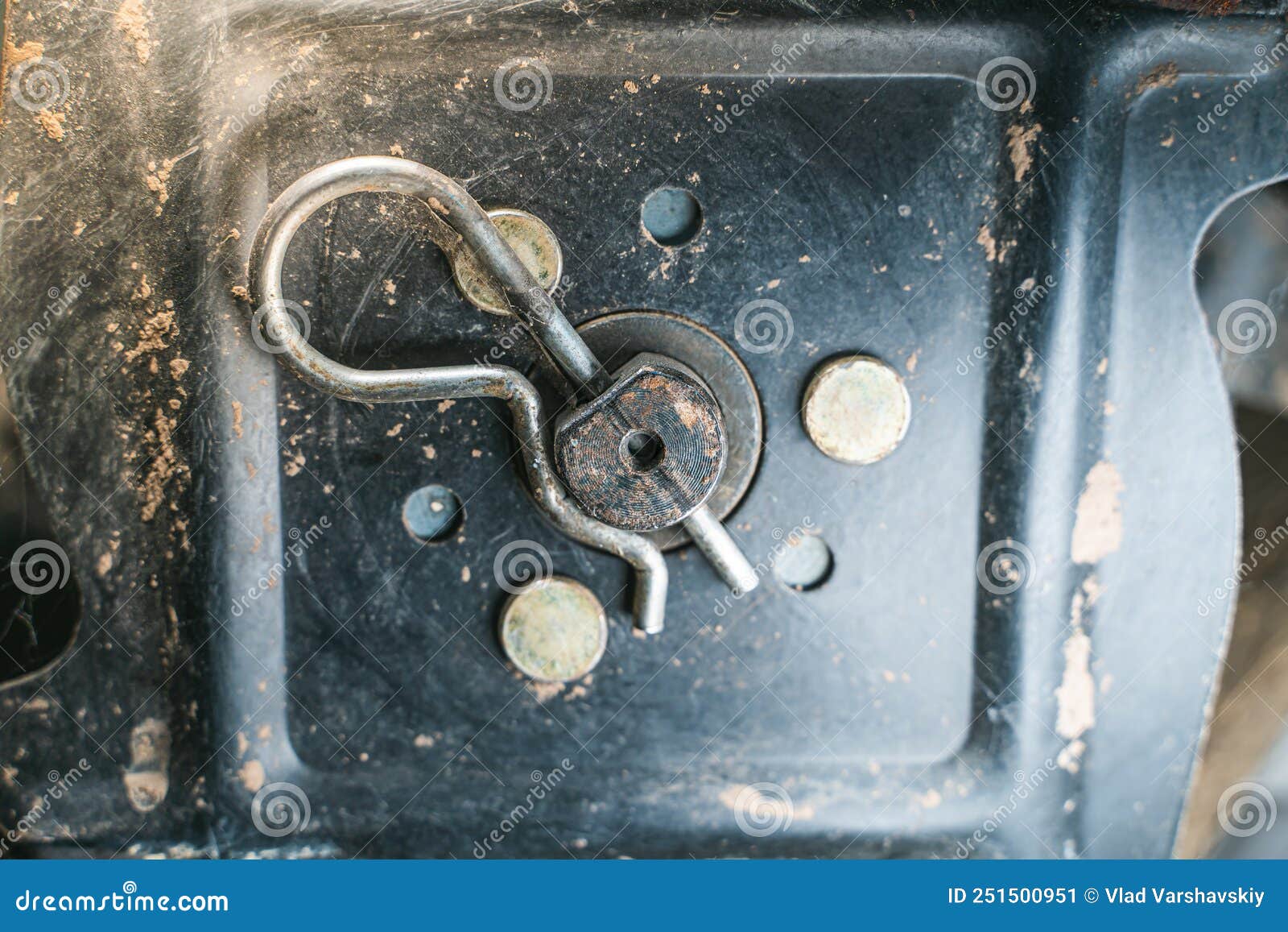Spring Cotter Pin Close-up on a Cultivator Attachment Stock Image ...