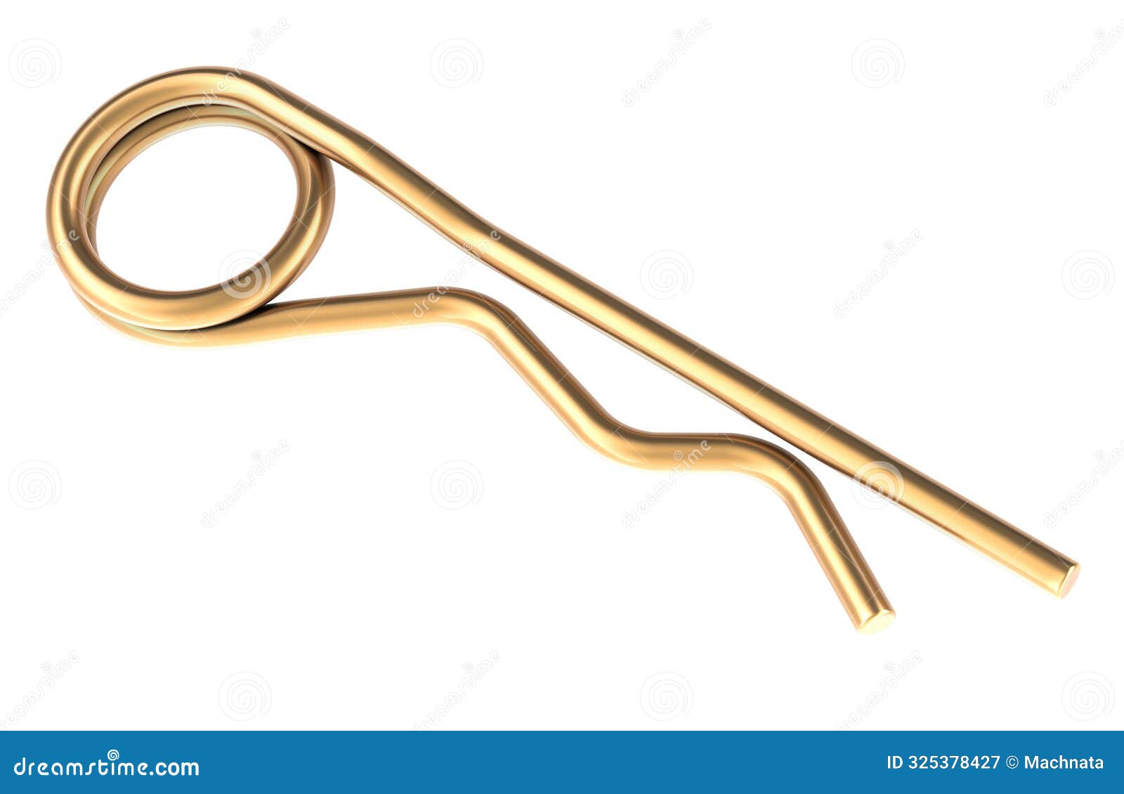 Spring Cotter Pin, R Clip. 3D Rendering Stock Illustration ...