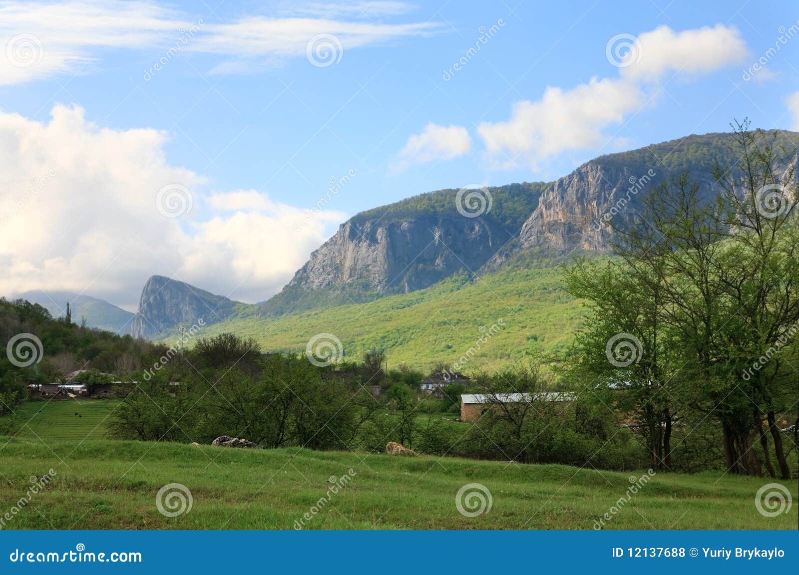 Spring Country Mountains Landscape (Crimea) Stock Photo - Image of ...