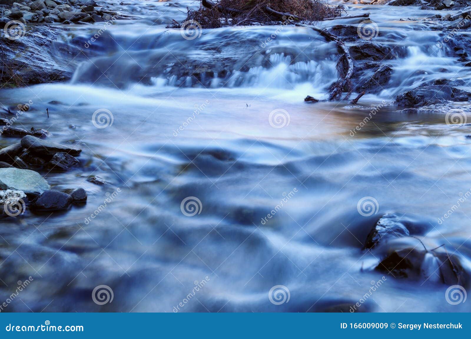 Spring creek stock image. Image of dawn, season, stream - 166009009