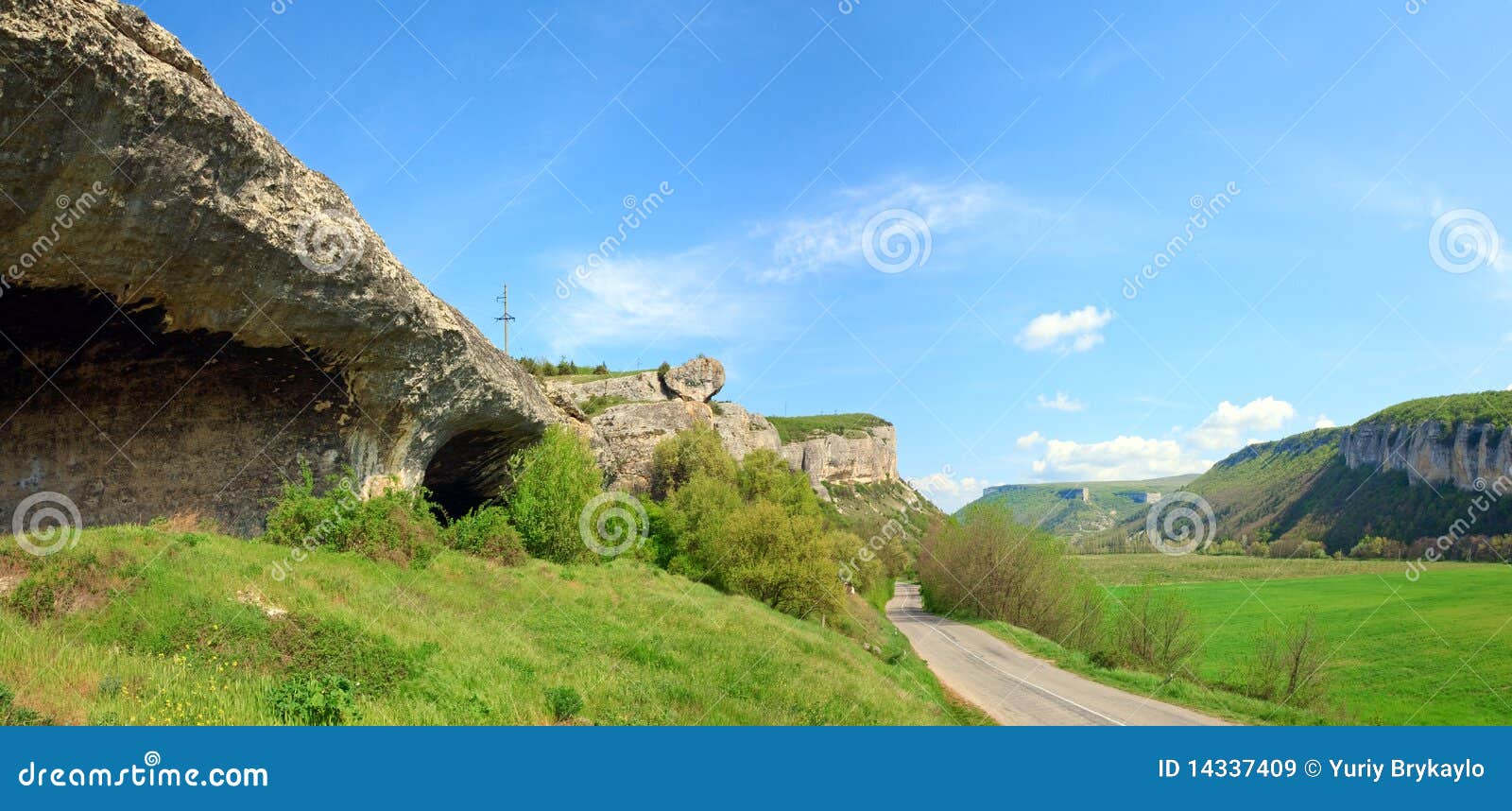 Spring Crimea Landscape (Ukraine). Stock Image - Image of road ...
