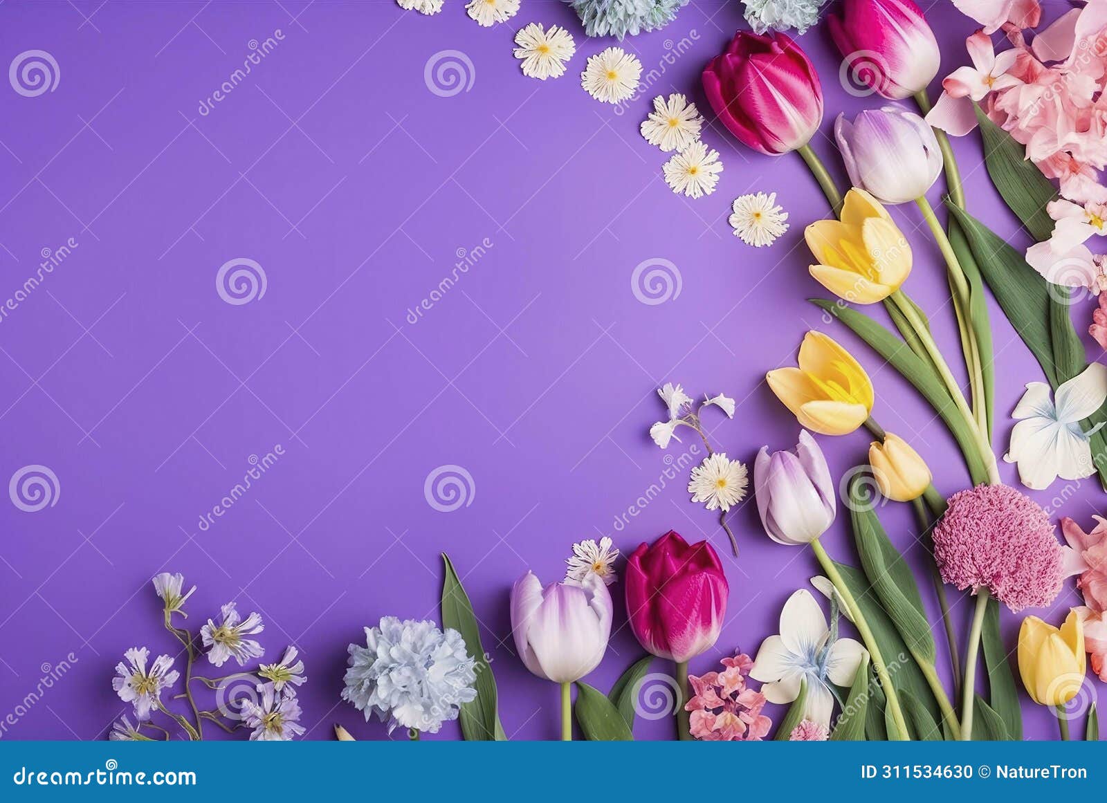 Spring Crocus Flowers Spring Flowers Frame Spring Flowers Border Stock ...