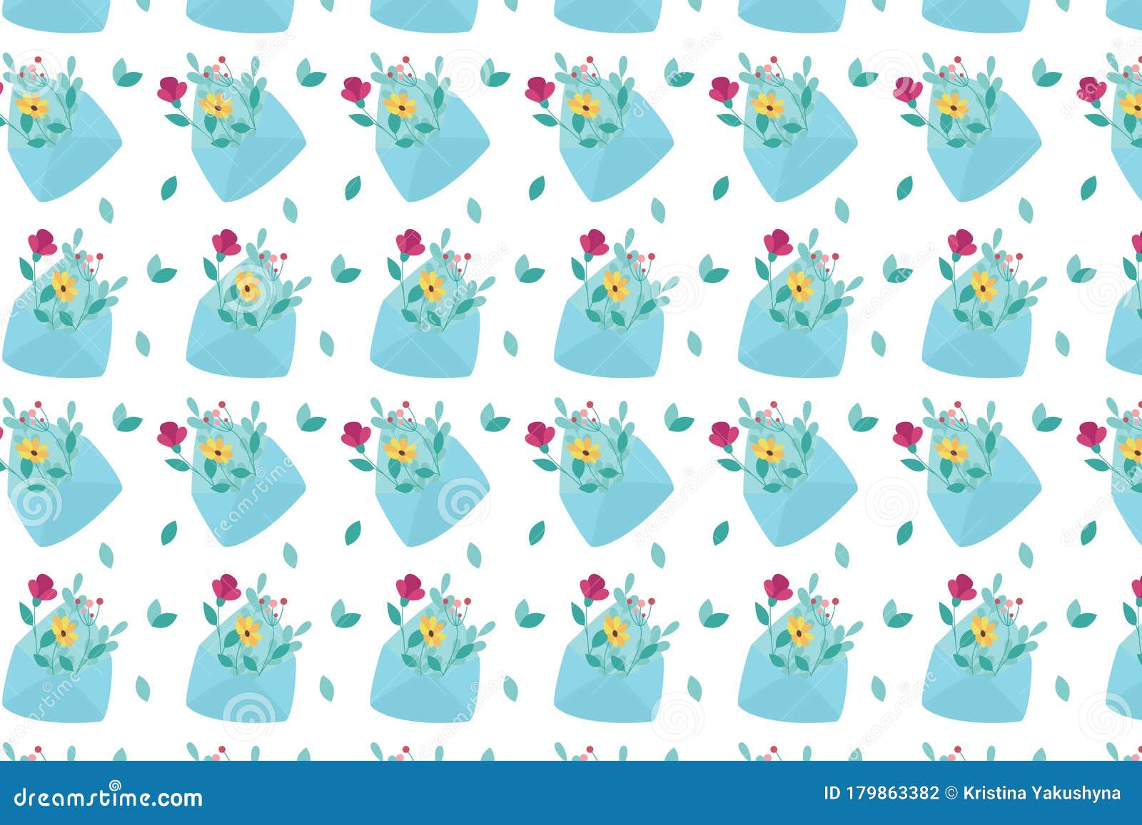 Spring Cute Background. Envelope with Flowers Stock Illustration ...