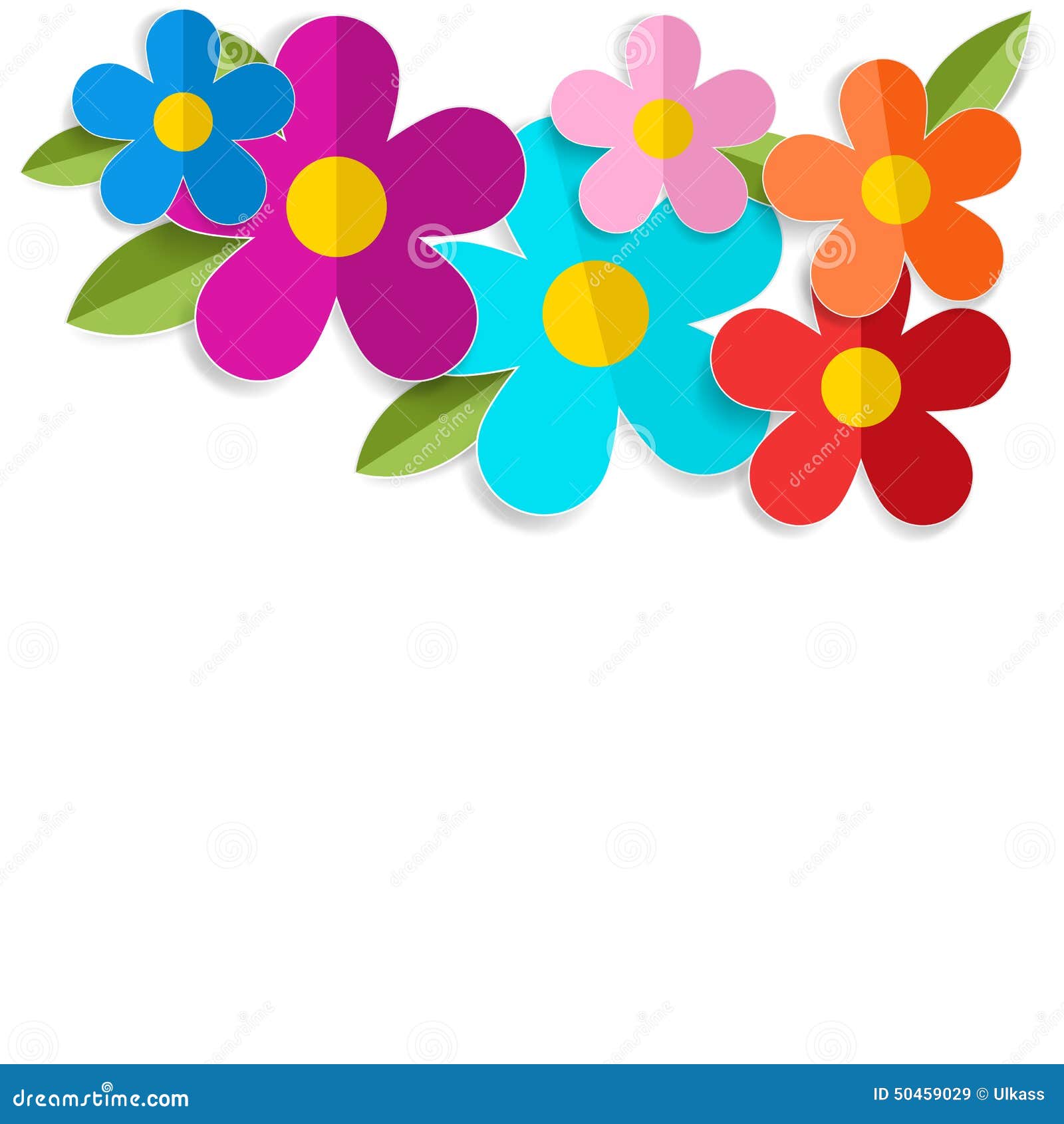 Spring 3d Flowers Isolated on White. Vector EPS10. Stock Vector ...