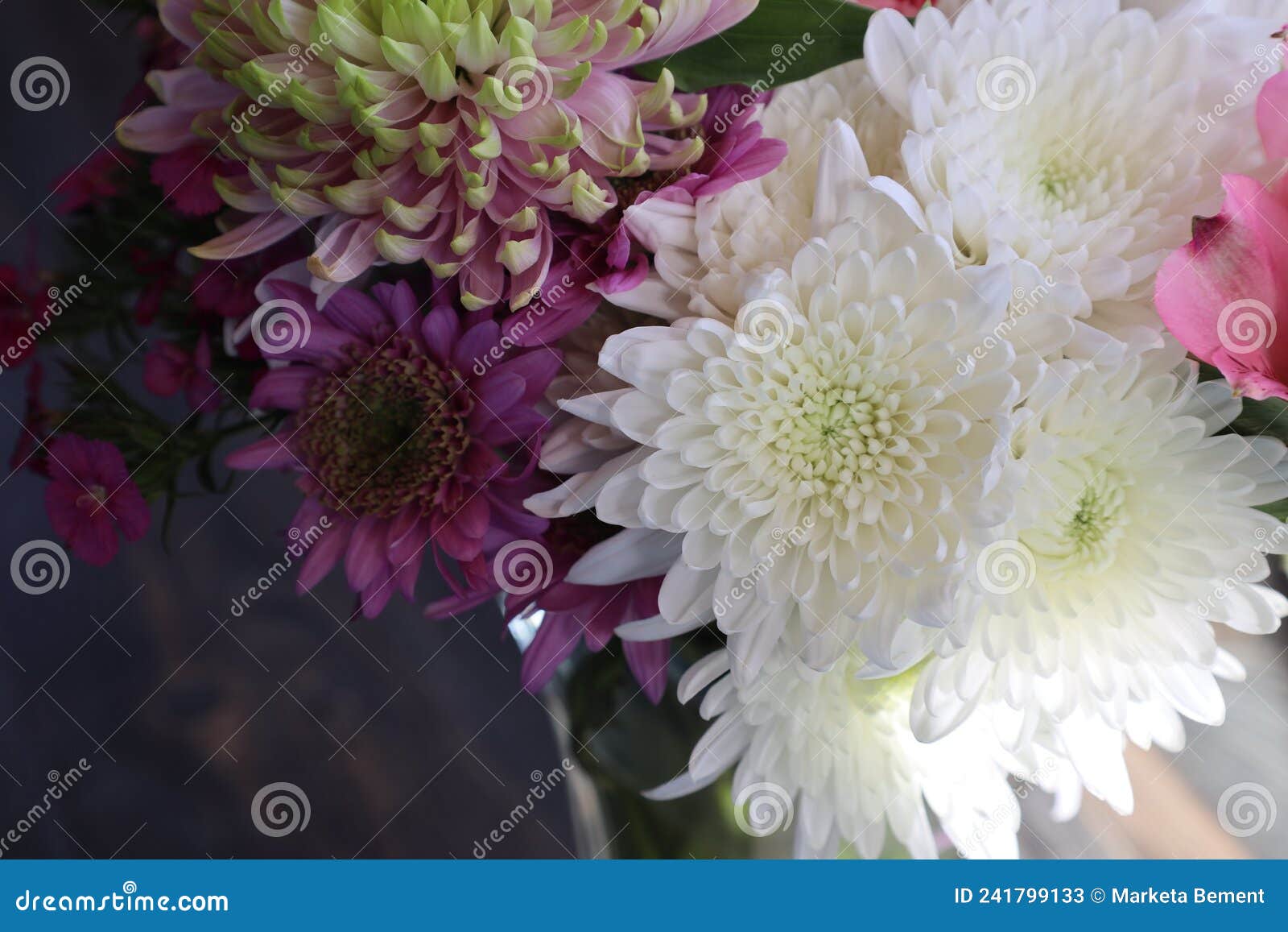 Spring Dahlia and Daisy Flower Bouquet Stock Image - Image of bloom ...