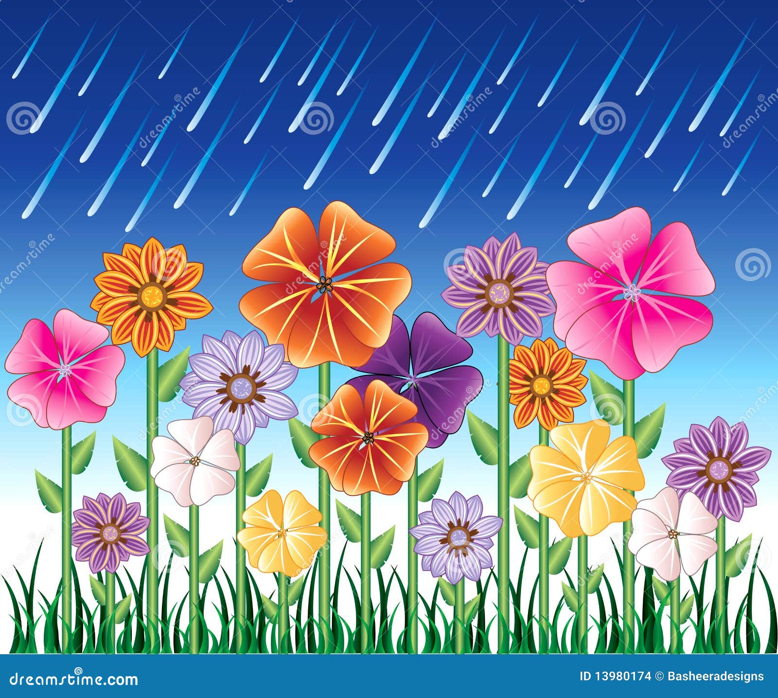 Spring Day 2 stock vector. Illustration of june, blue - 13980174
