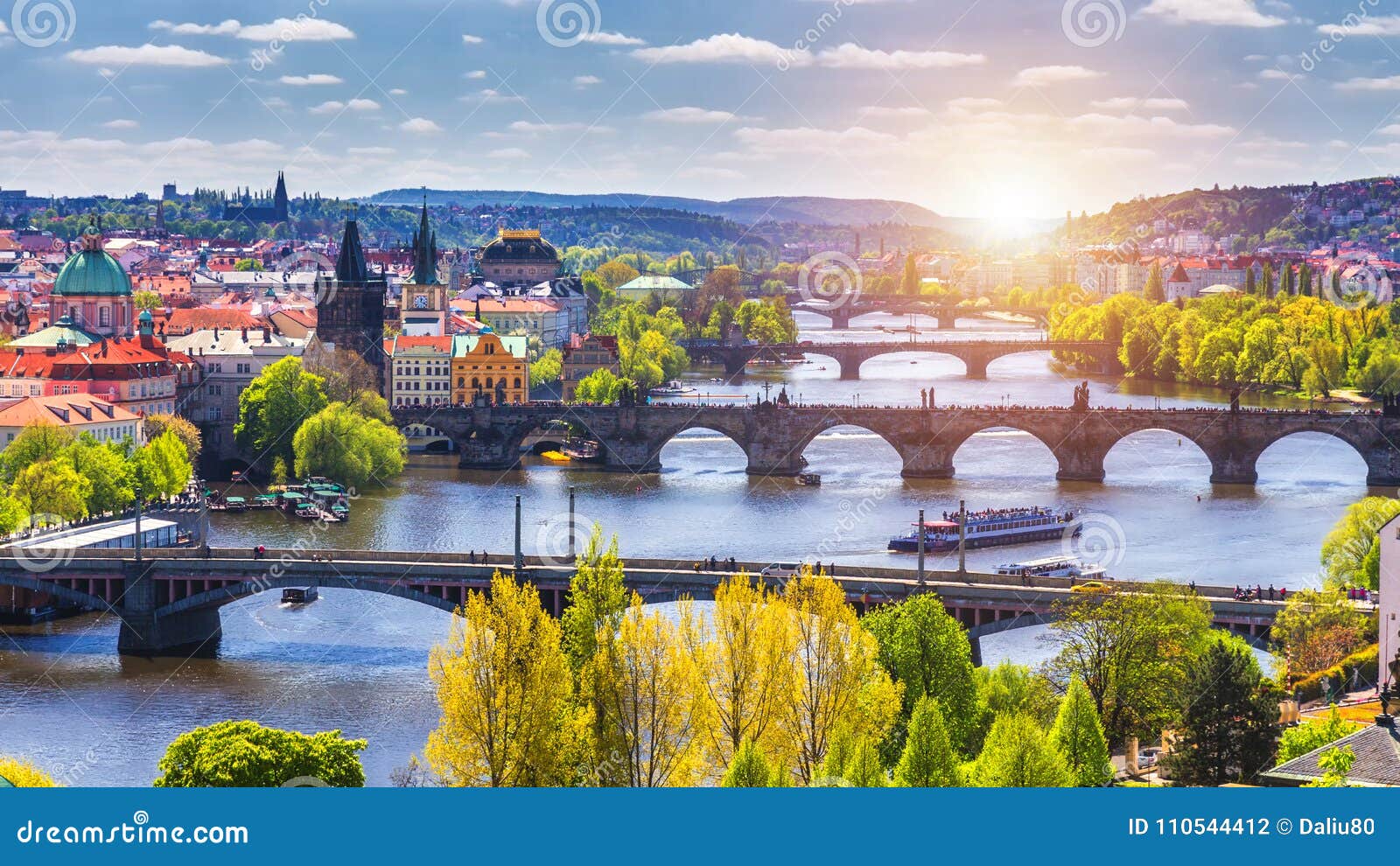 Spring Day in the City, Prague, Czech Republic Stock Photo - Image of ...