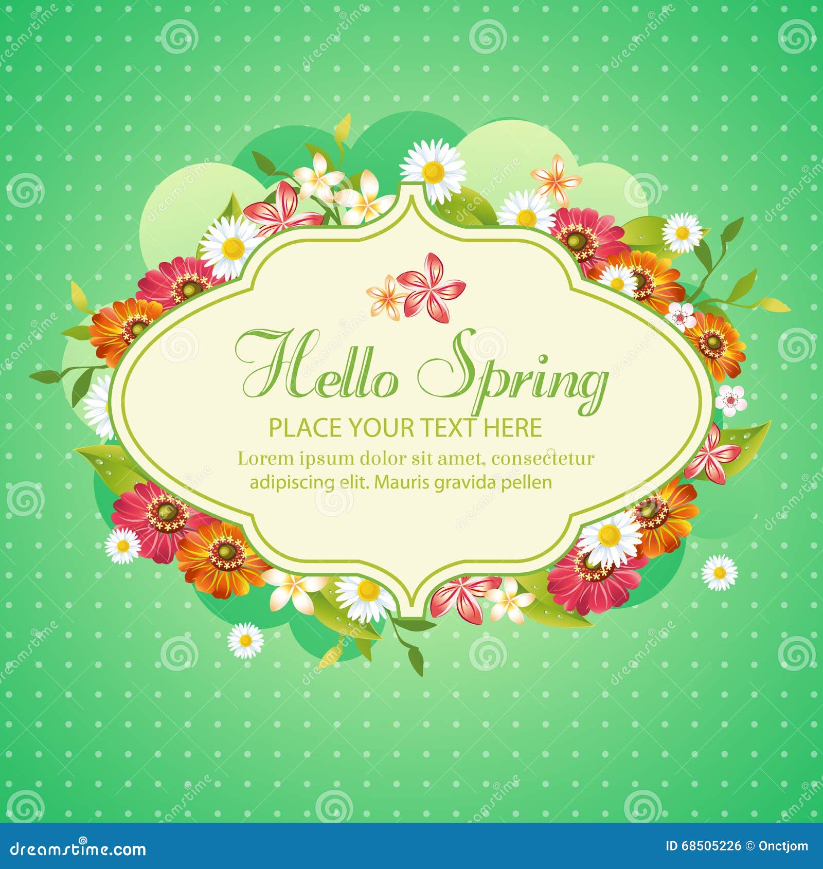 Spring day stock vector. Illustration of light, grass - 68505226