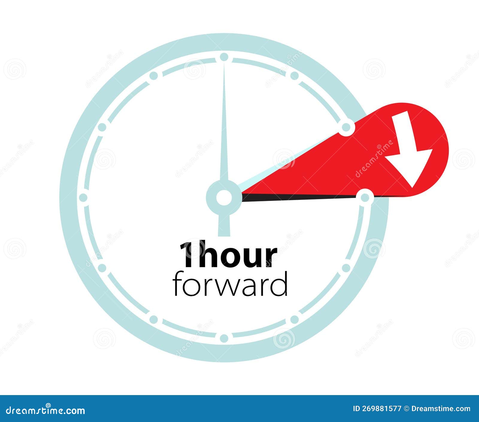 Spring Daylight Saving Time Begins. Spring Forward. Icon Stock Vector ...